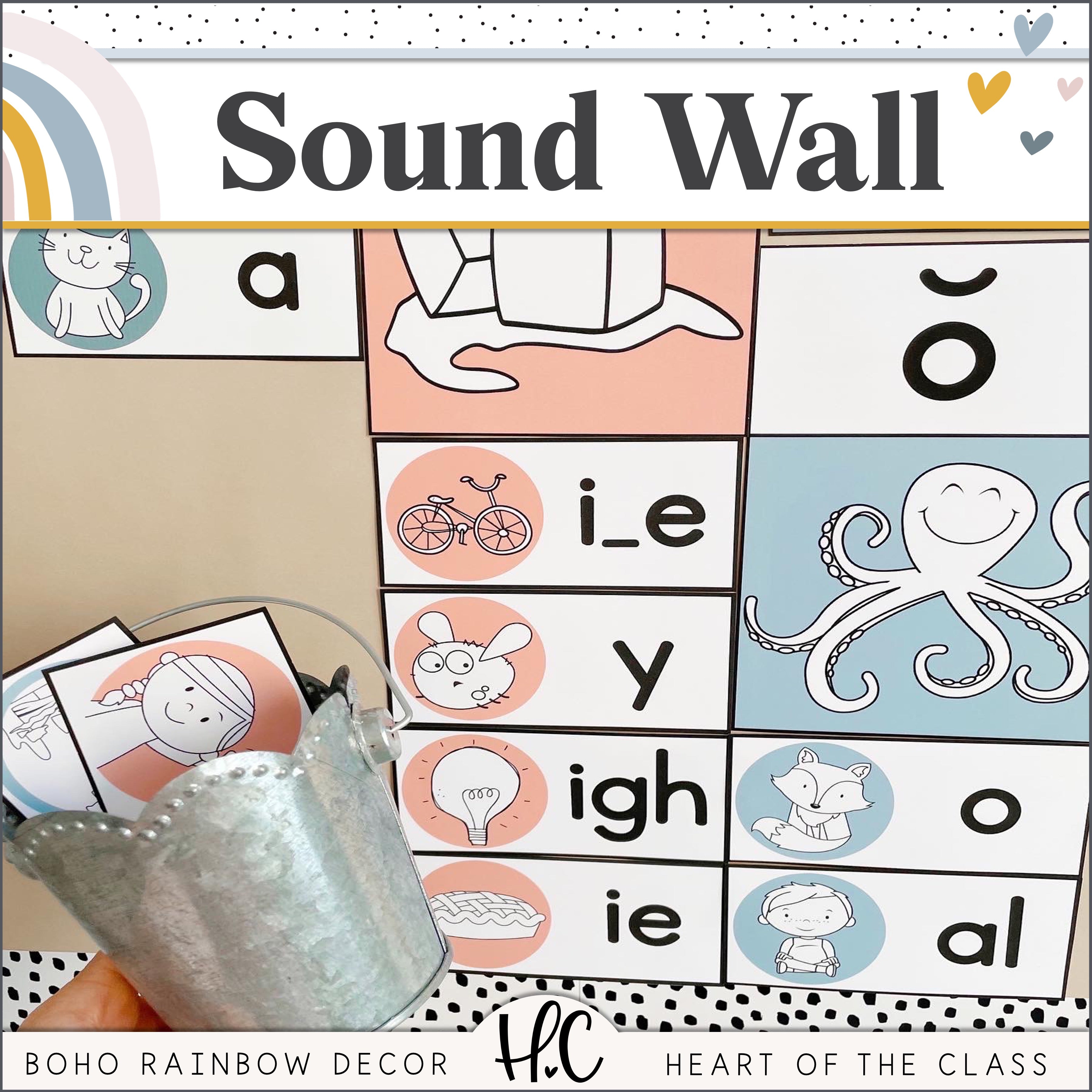 Boho Rainbow Sound Wall – Heart of the Class