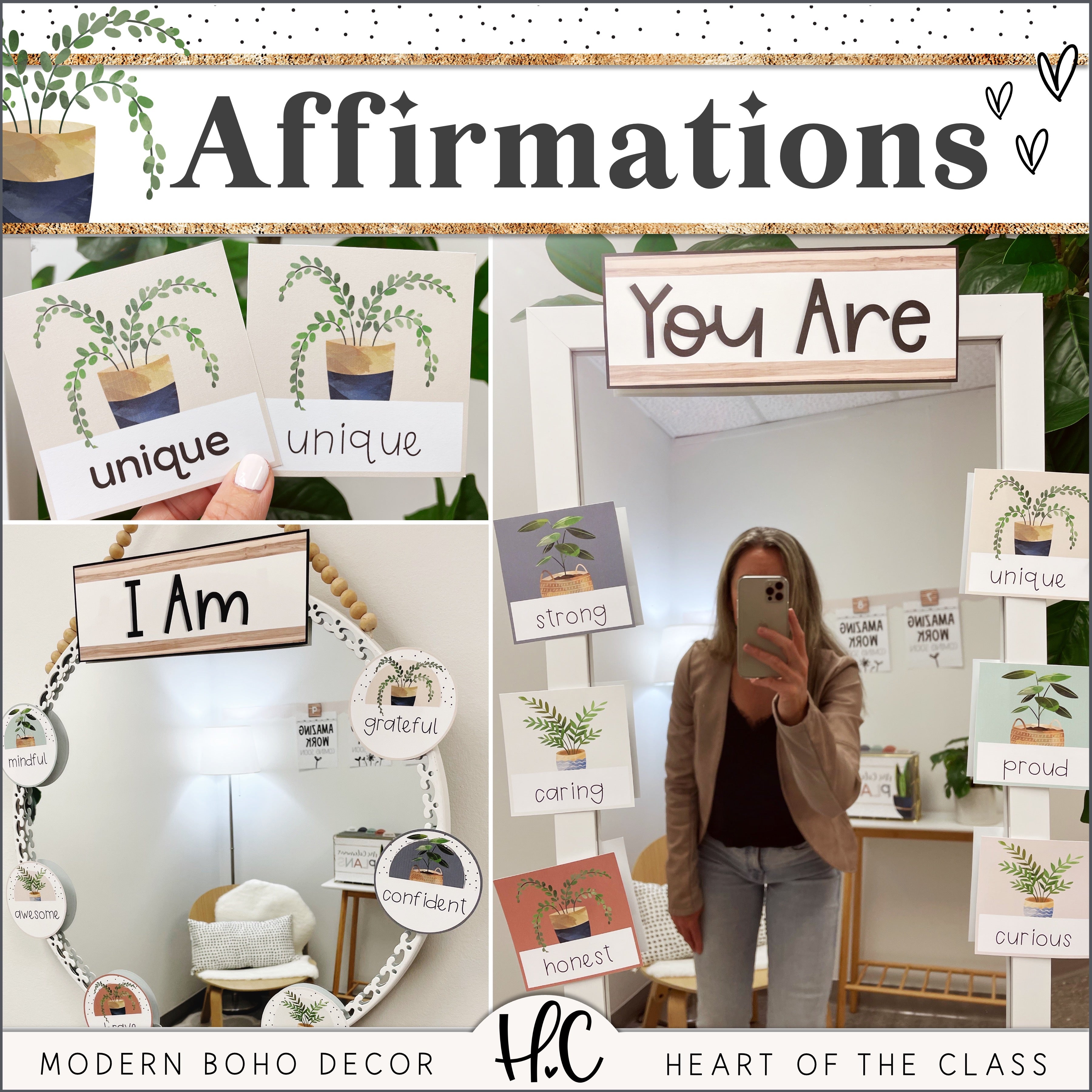 Modern Boho Affirmation Station – Heart of the Class