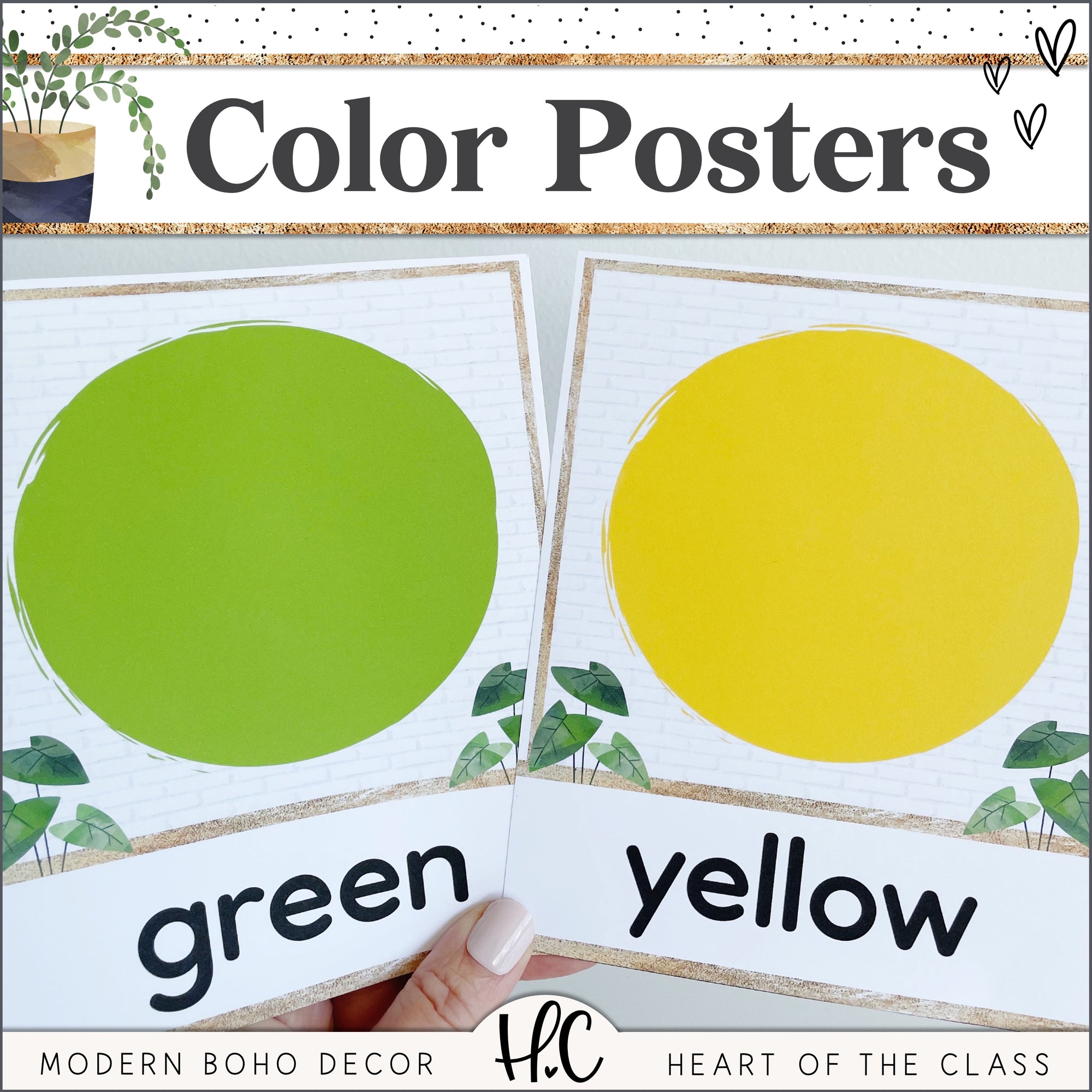Modern Boho Color Posters – Heart of the Class