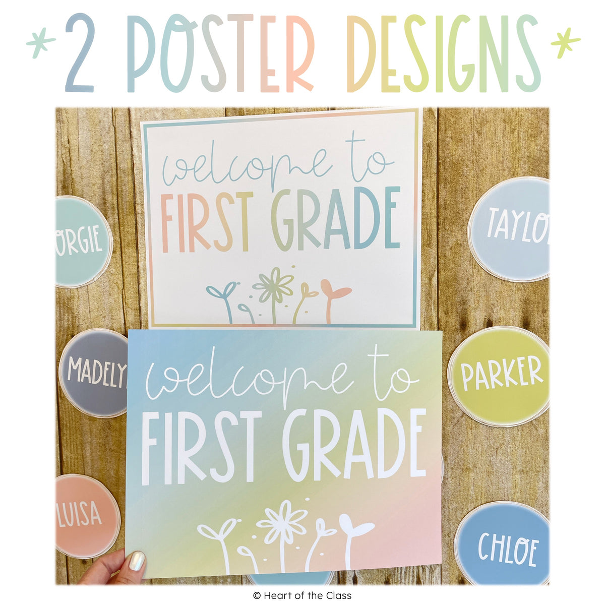 Hello Calm Classroom Door Decor – Heart of the Class