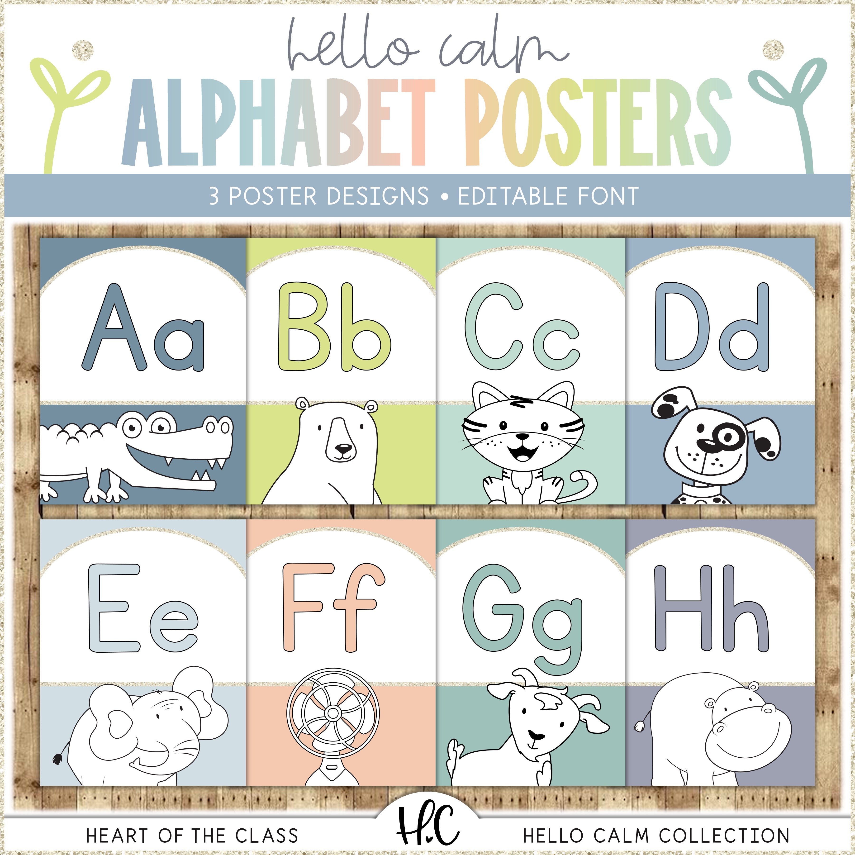 Hello Calm Alphabet Posters – Heart of the Class