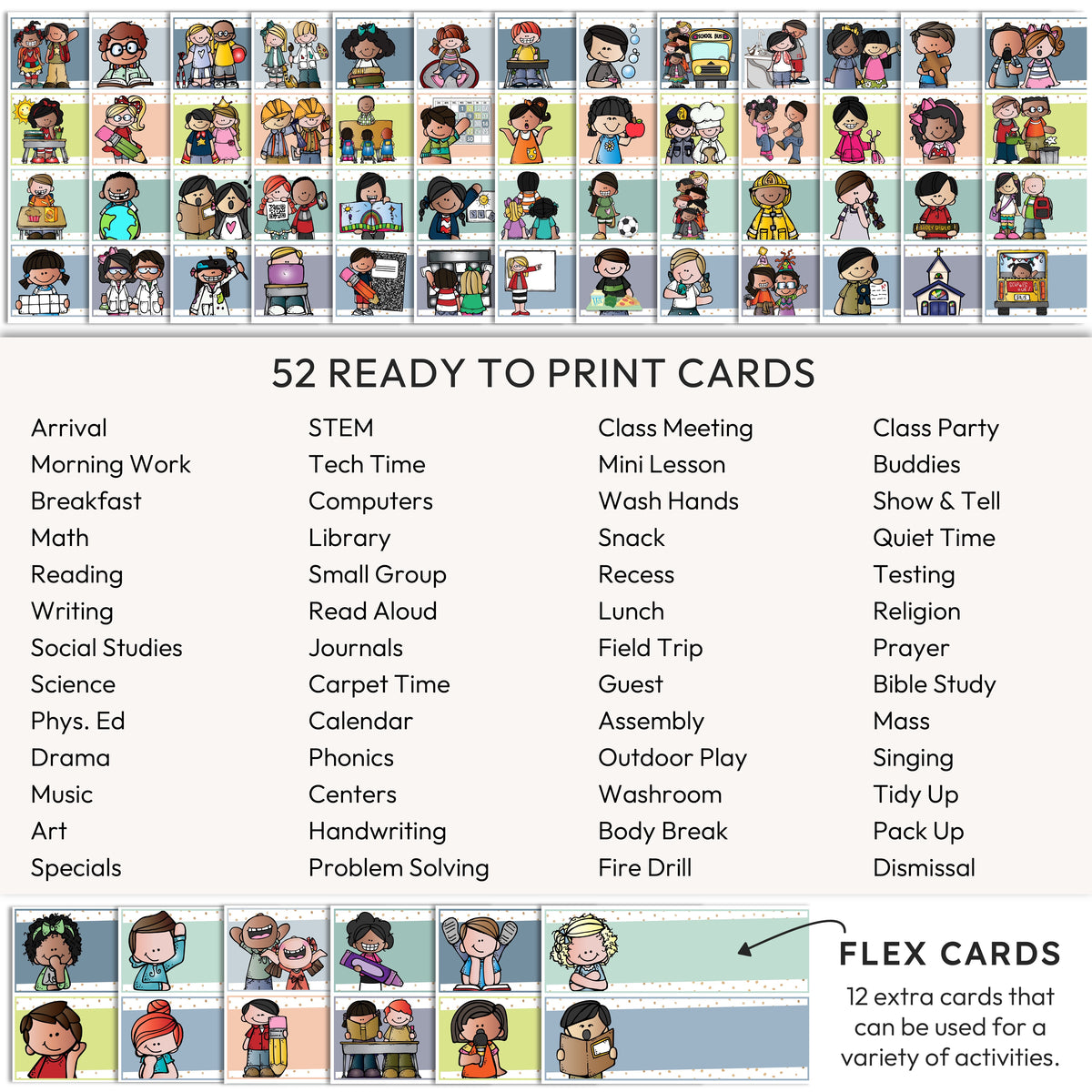 Hello Calm Classroom Schedule Cards – Heart of the Class