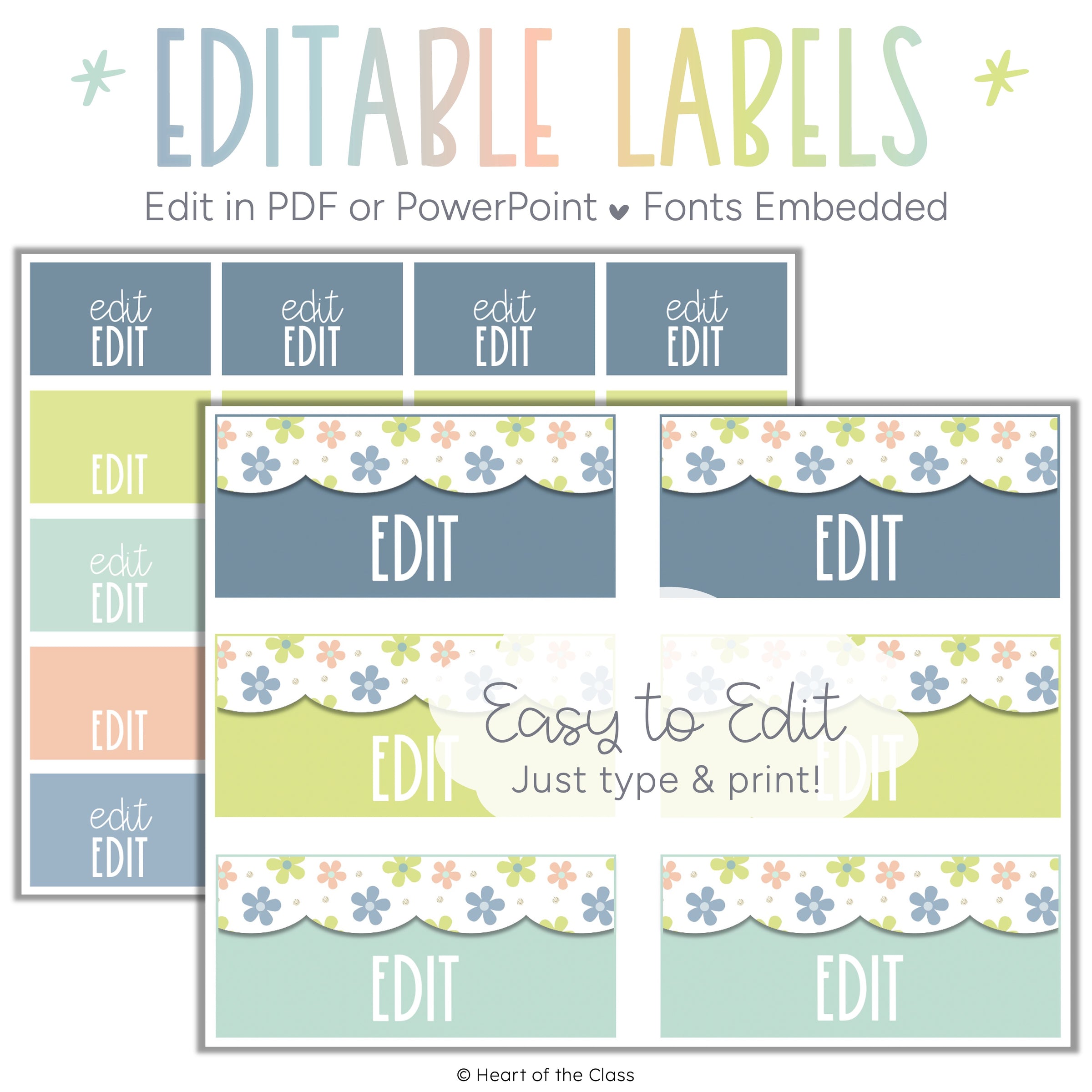 Hello Calm Teacher Toolbox Labels – Heart of the Class