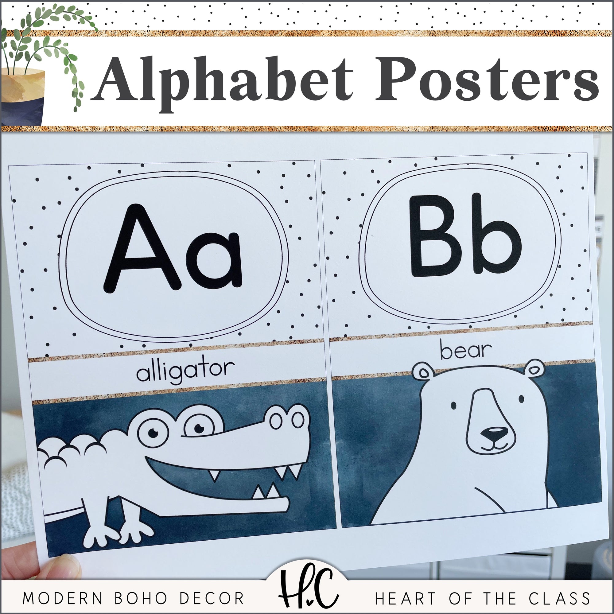Modern Boho Alphabet Posters – Heart of the Class