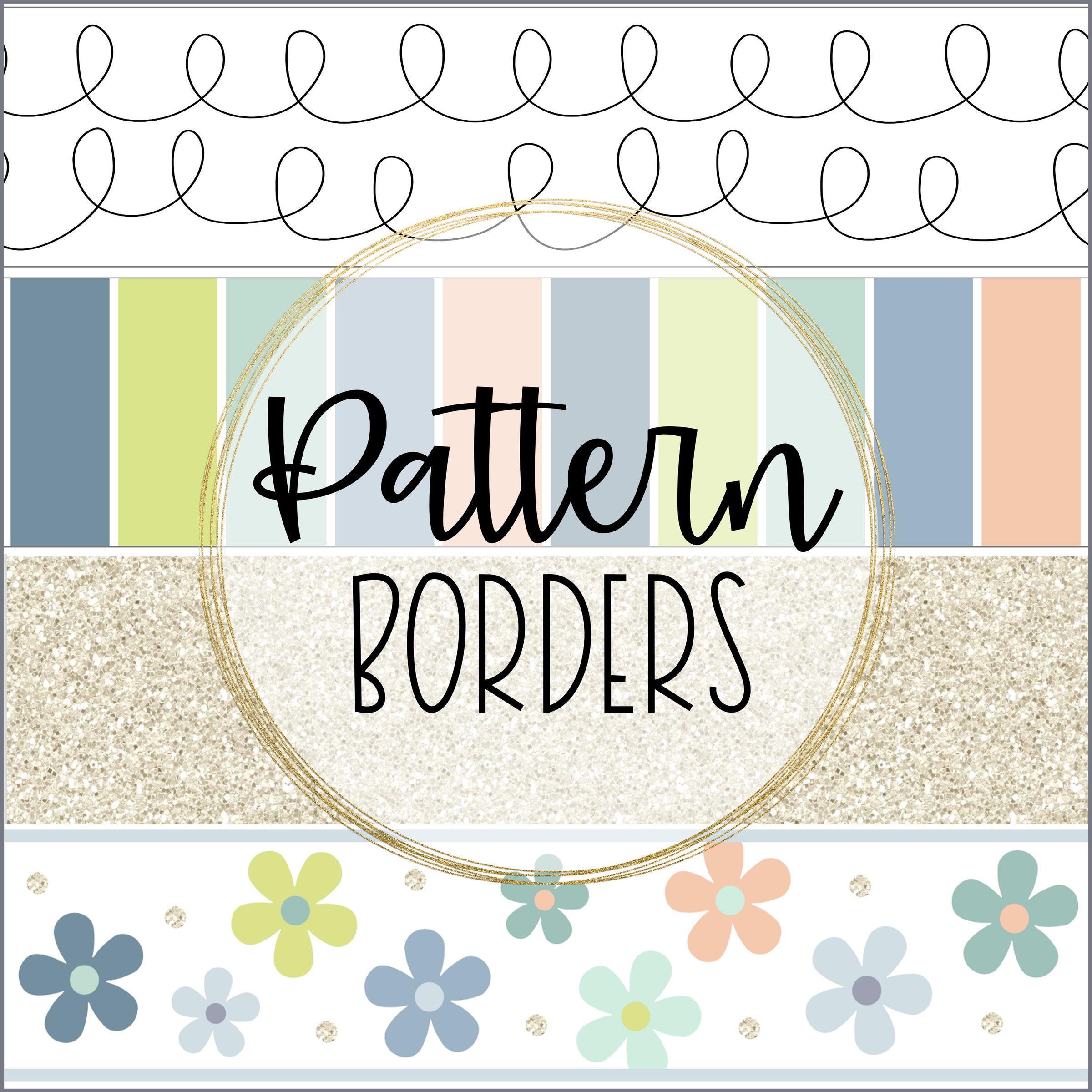 Hello Calm Printable Classroom Borders – Heart of the Class