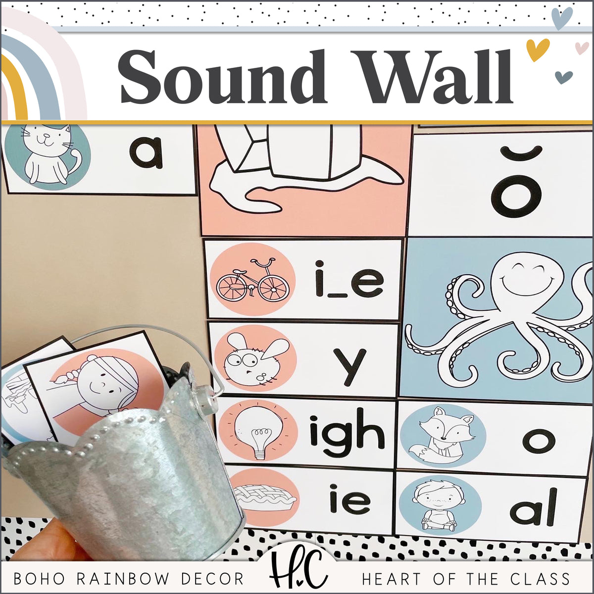 Boho Rainbow Sound Wall – Heart of the Class