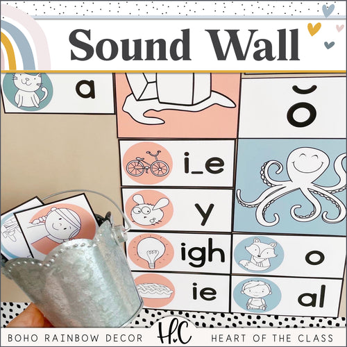 Boho Rainbow Sound Wall – Heart of the Class