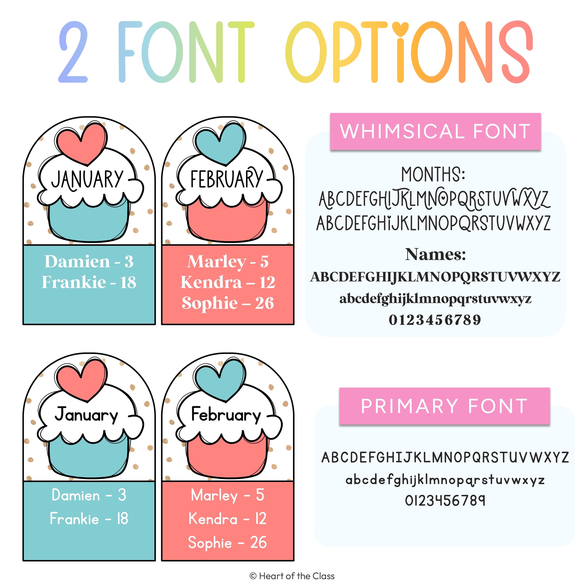 Hello Brights Classroom Birthday Bulletin Board – Heart of the Class