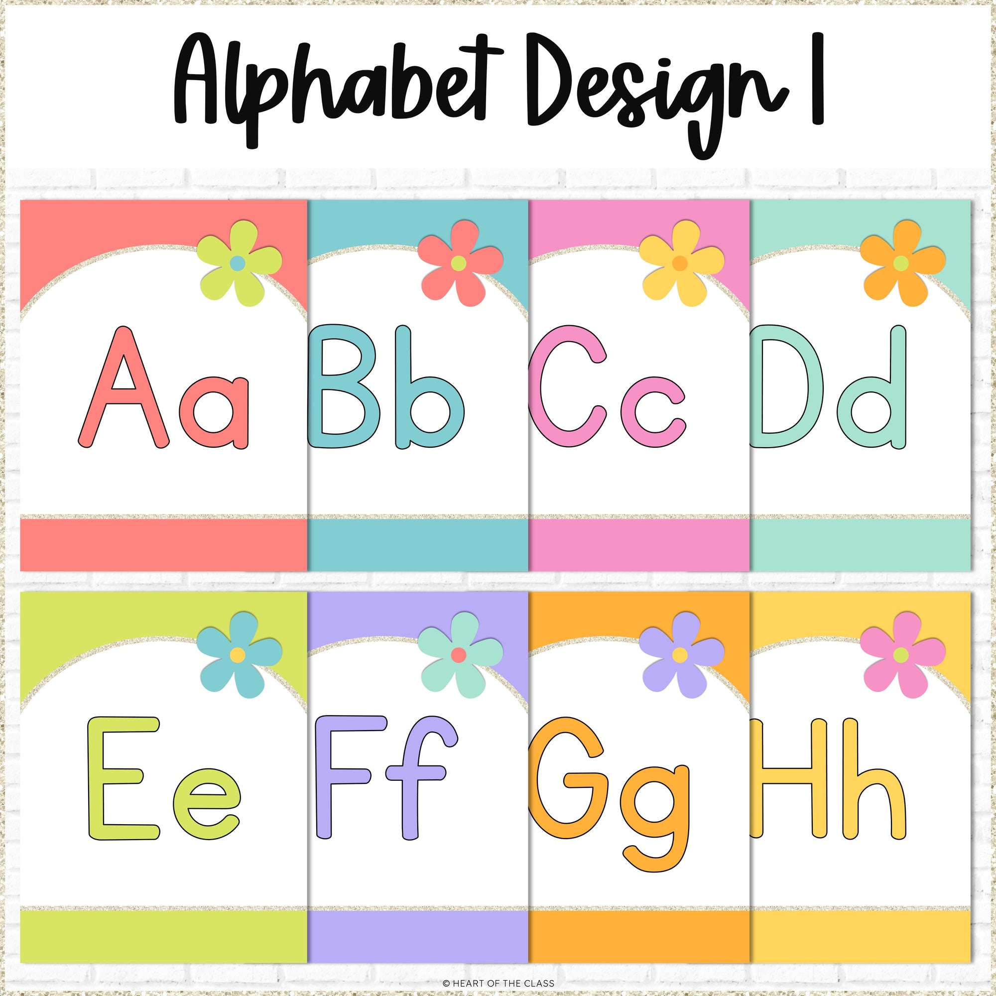 Hello Brights Alphabet Posters – Heart of the Class