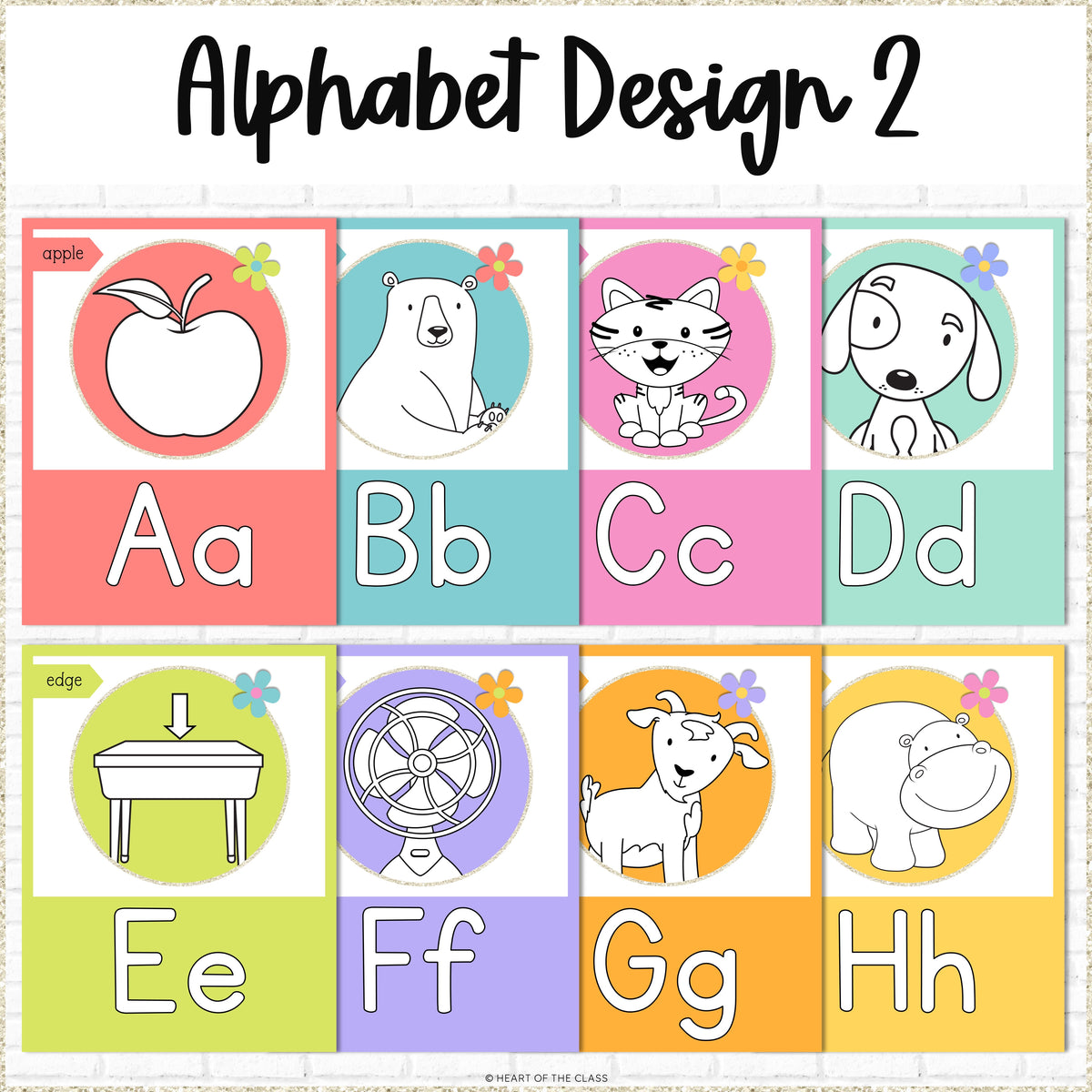 Hello Brights Alphabet Posters – Heart of the Class