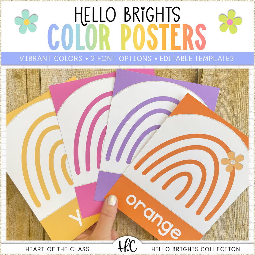 Hello Brights Classroom Decor – Heart of the Class