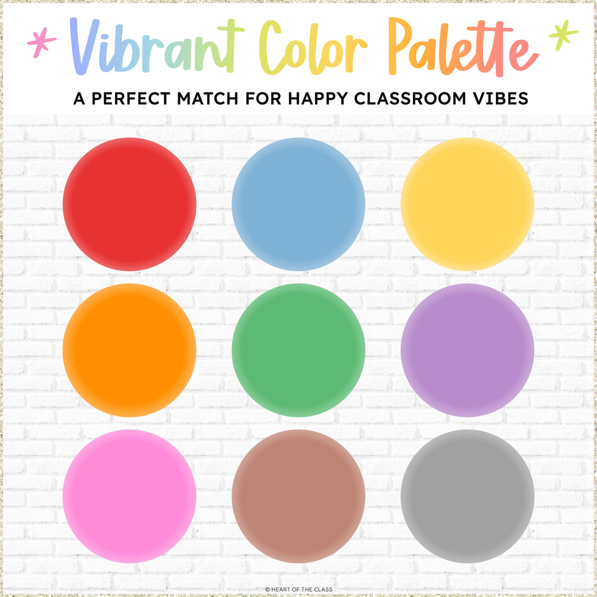 Hello Brights Color Posters – Heart of the Class