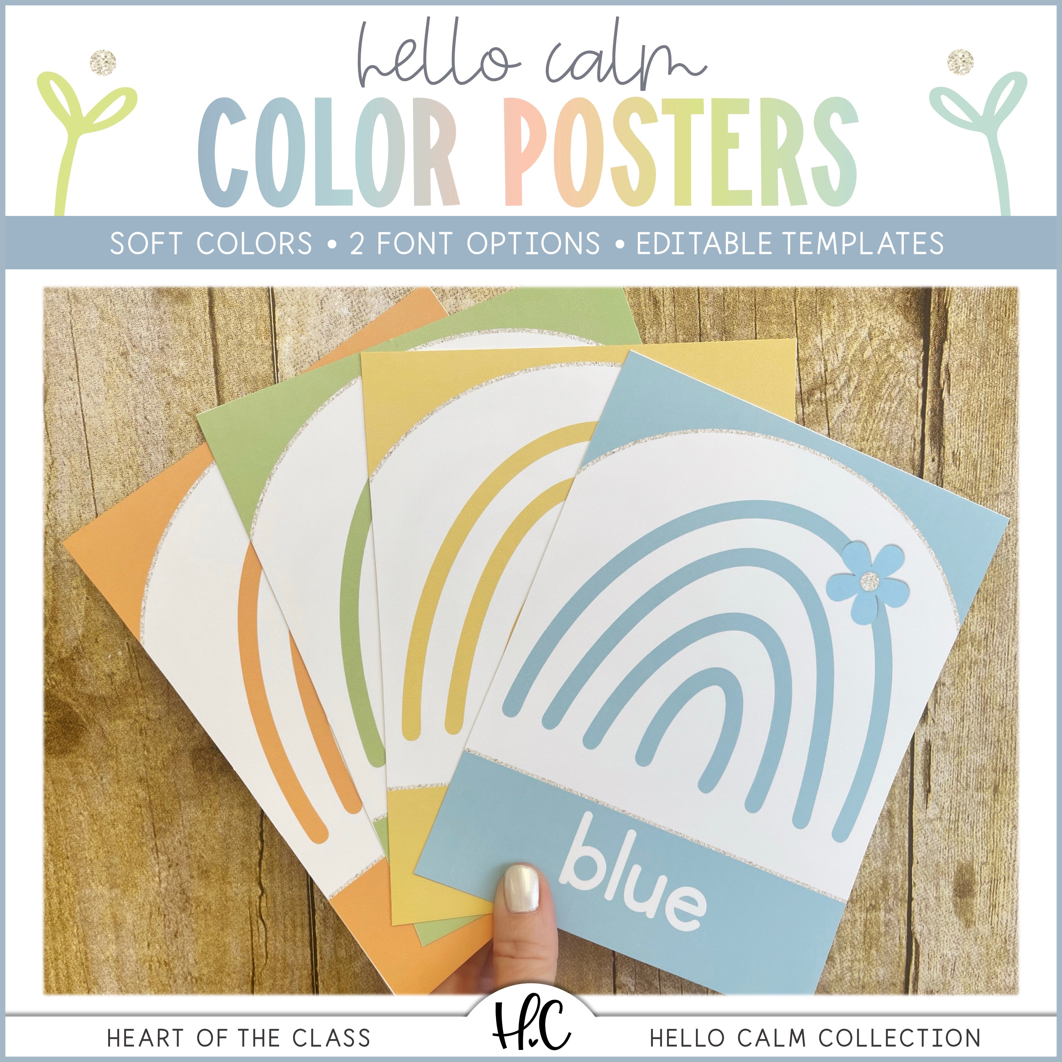 Hello Calm Color Posters – Heart of the Class