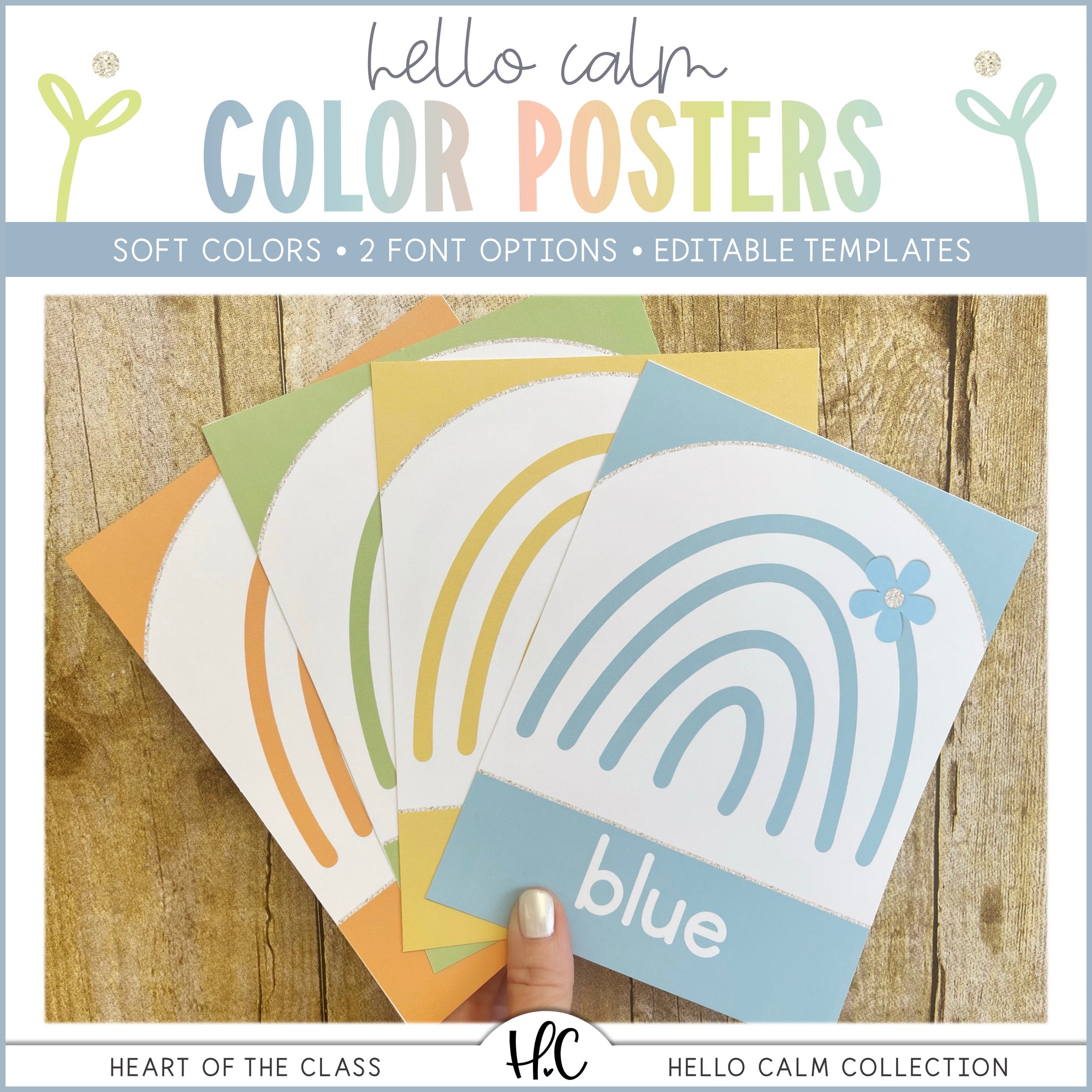 Hello Calm Color Posters – Heart of the Class