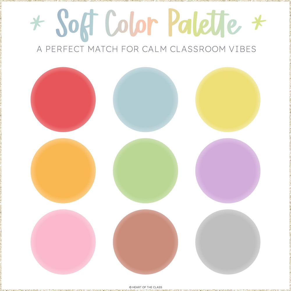 Hello Calm Color Posters – Heart of the Class