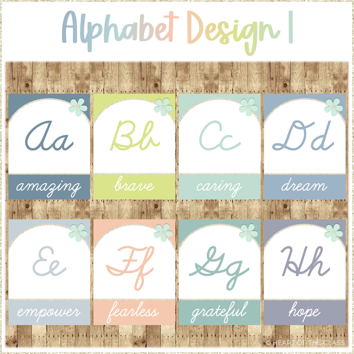 Hello Calm Classroom Cursive Alphabet Posters – Heart of the Class