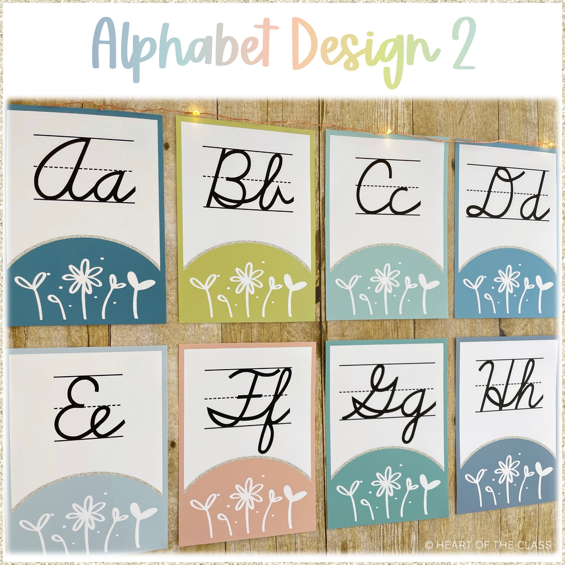 Hello Calm Classroom Cursive Alphabet Posters – Heart of the Class