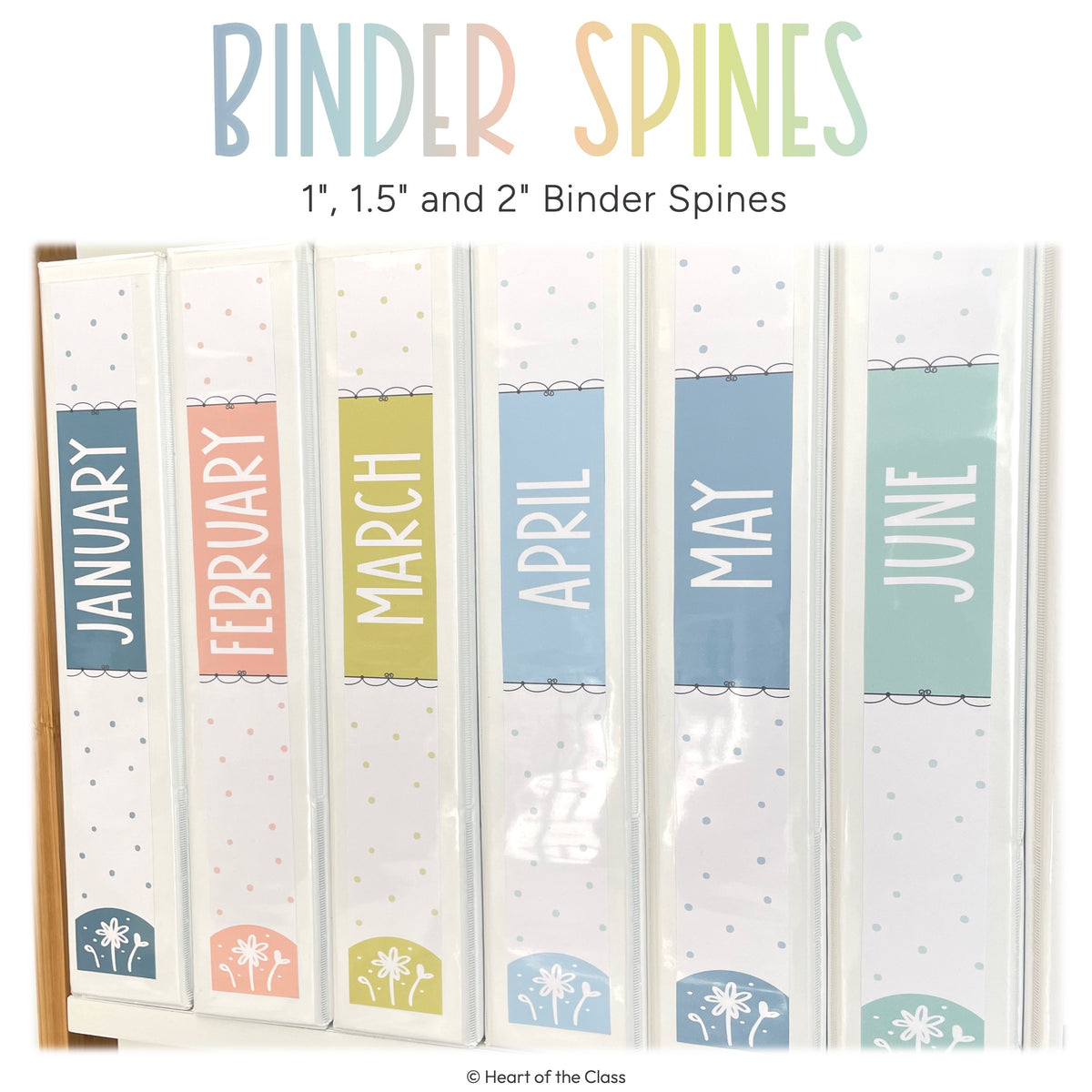 Hello Calm Monthly Binder Covers with Calm Pastel Classroom Colors ...
