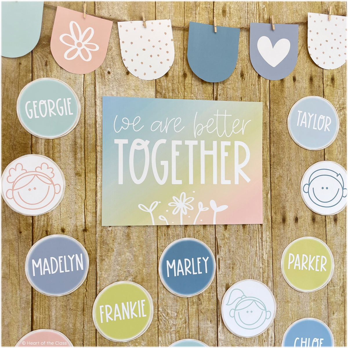 Hello Calm Classroom Door Decor – Heart of the Class