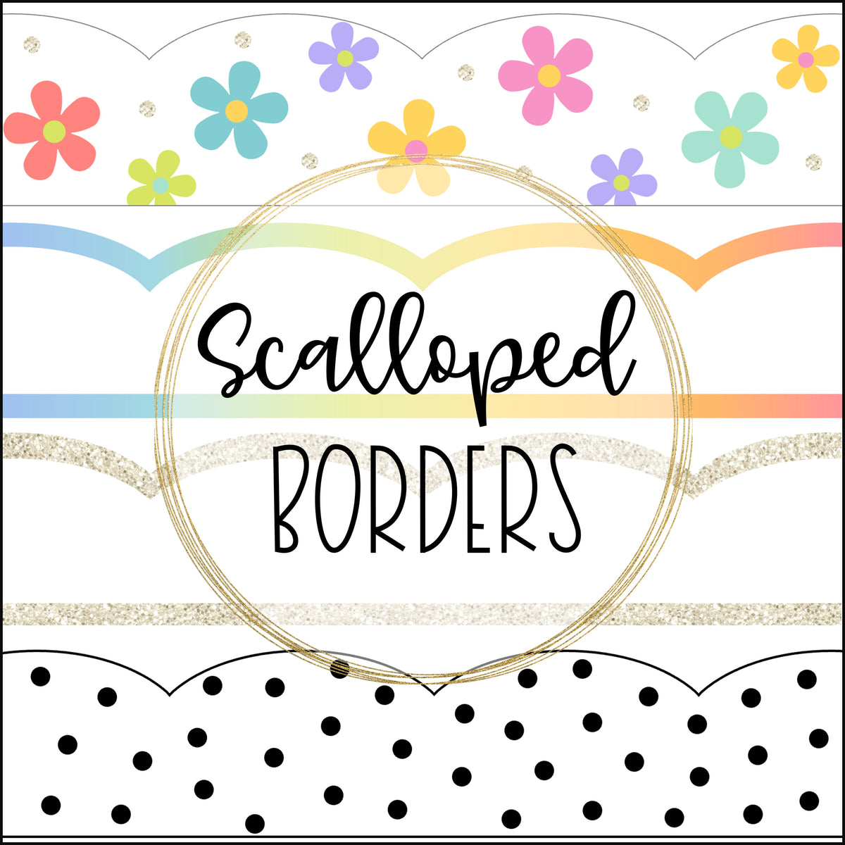 Hello Brights Printable Classroom Borders Heart Of The Class