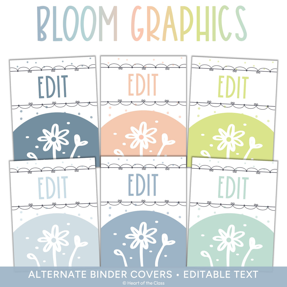 Hello Calm Monthly Binder Covers with Calm Pastel Classroom Colors ...