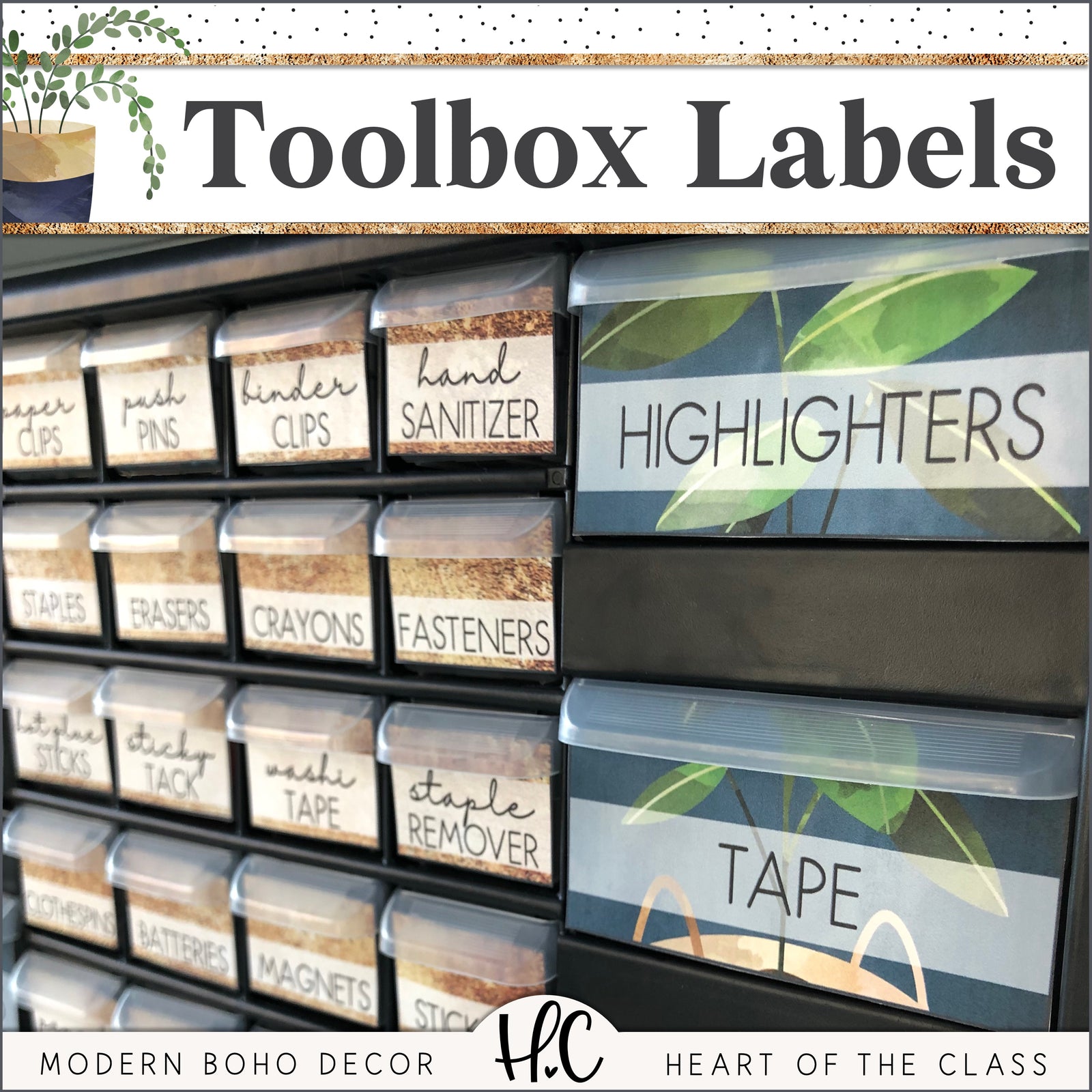 Modern Boho Teacher Toolbox – Heart of the Class