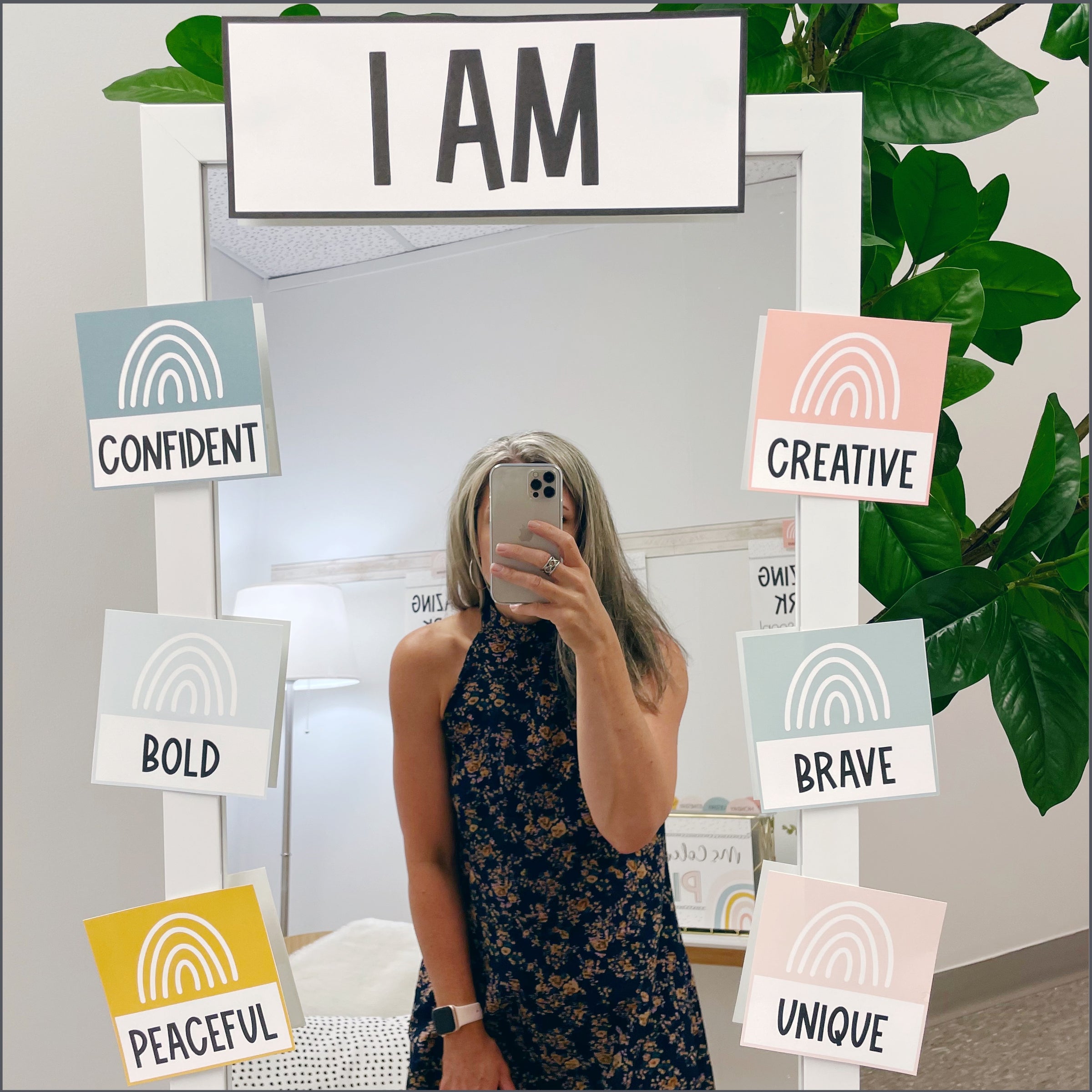 Boho Rainbow Classroom Affirmation Station – Heart of the Class