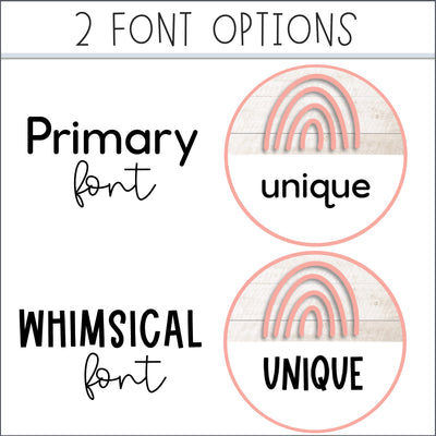 Boho Rainbow Classroom Affirmation Station – Heart of the Class