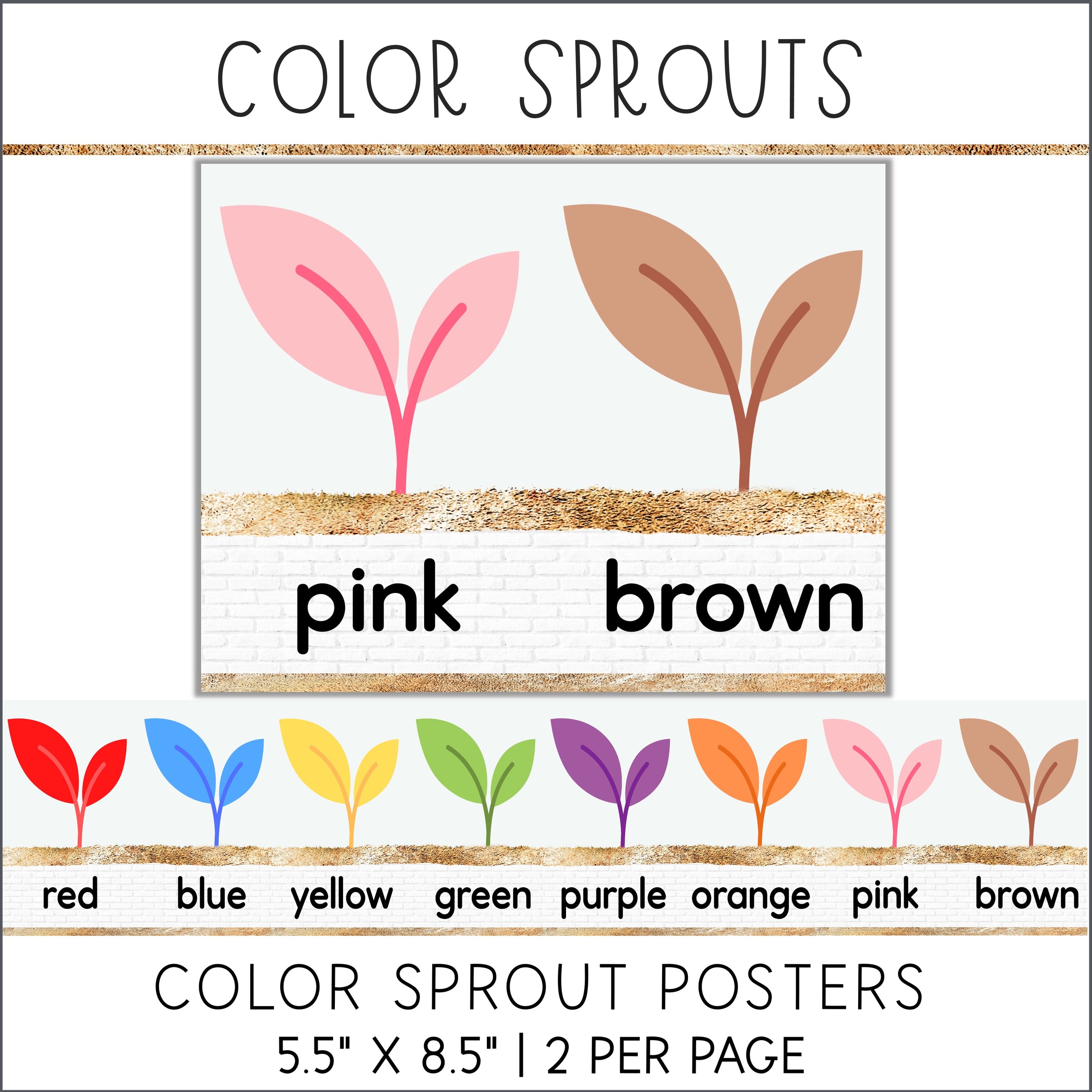 Modern Boho Color Posters – Heart of the Class