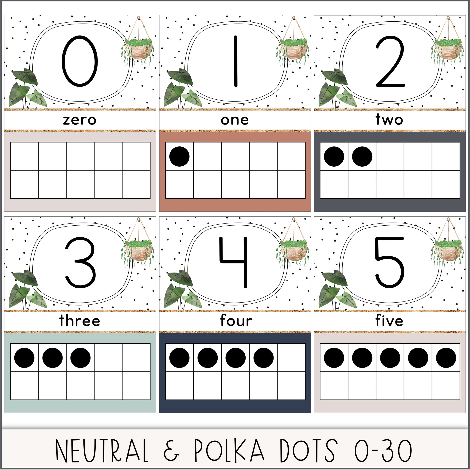 Modern Boho Number Posters – Heart of the Class