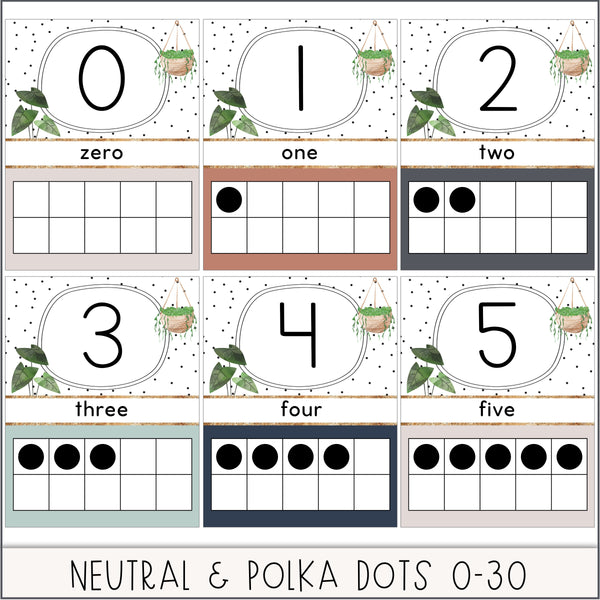 Modern Boho Number Posters – Heart of the Class