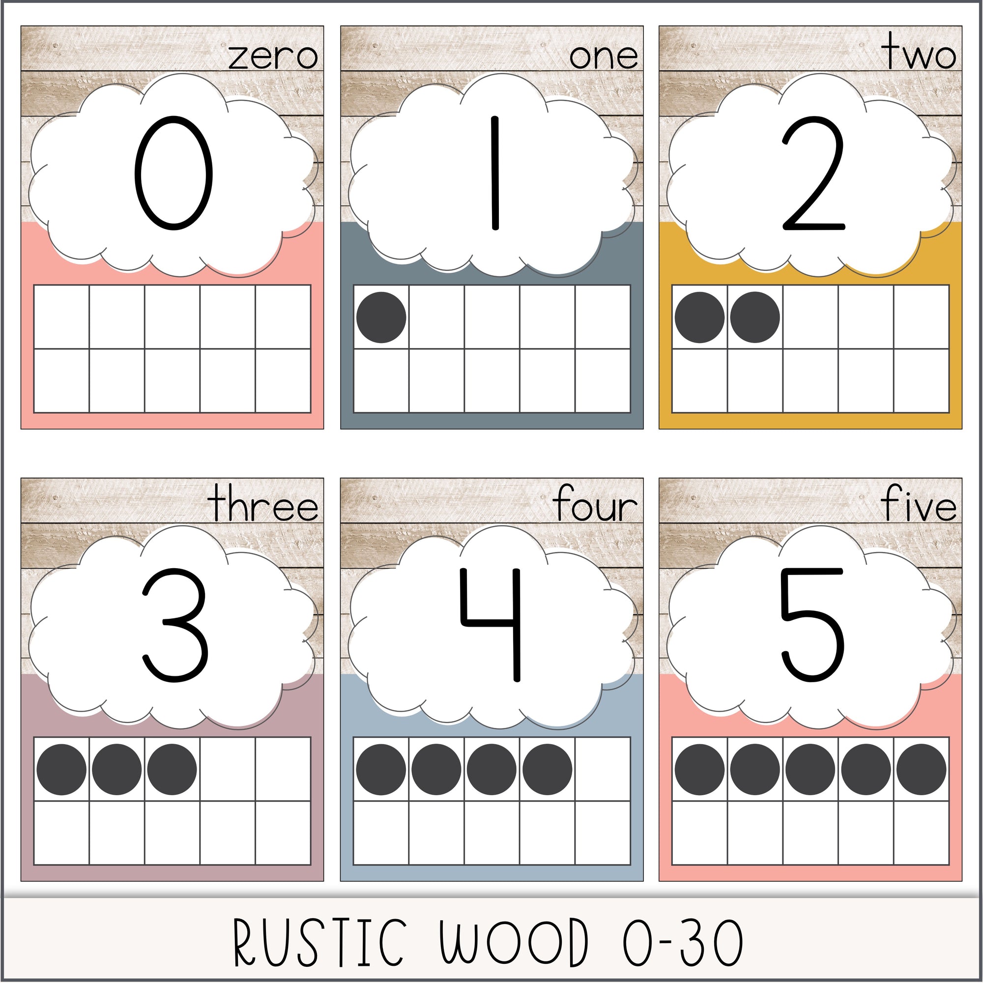 Boho Rainbow Number Posters – Heart of the Class