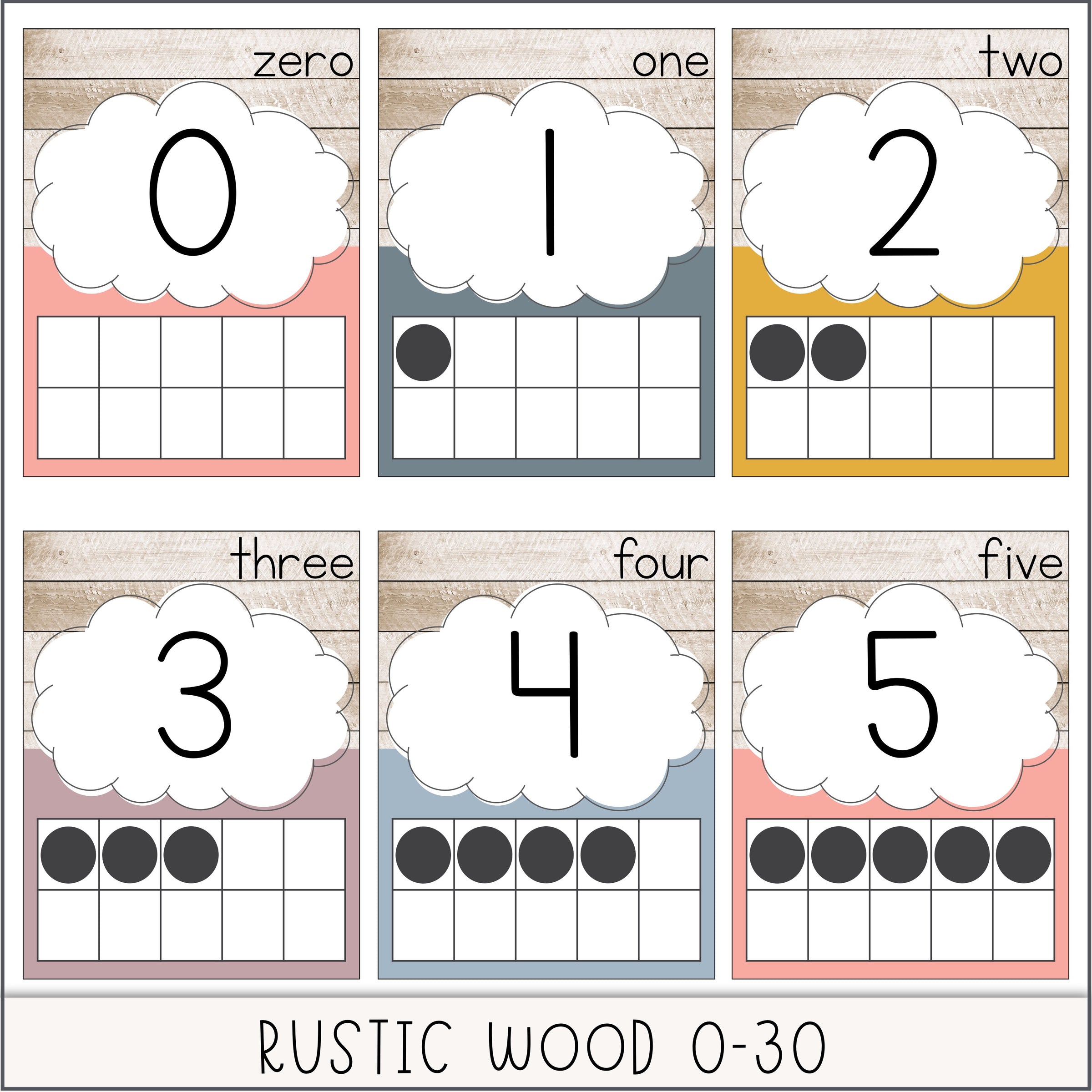 Boho Rainbow Number Posters – Heart of the Class