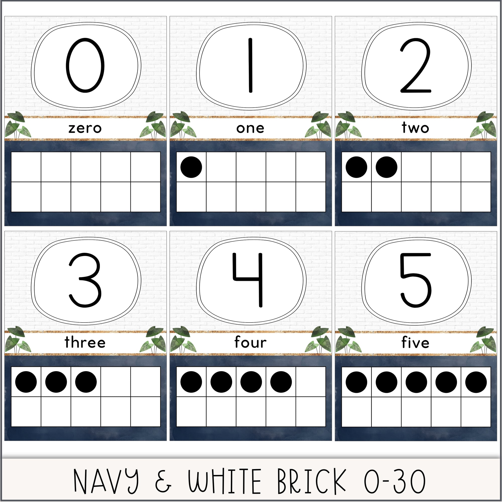 Modern Boho Number Posters – Heart of the Class