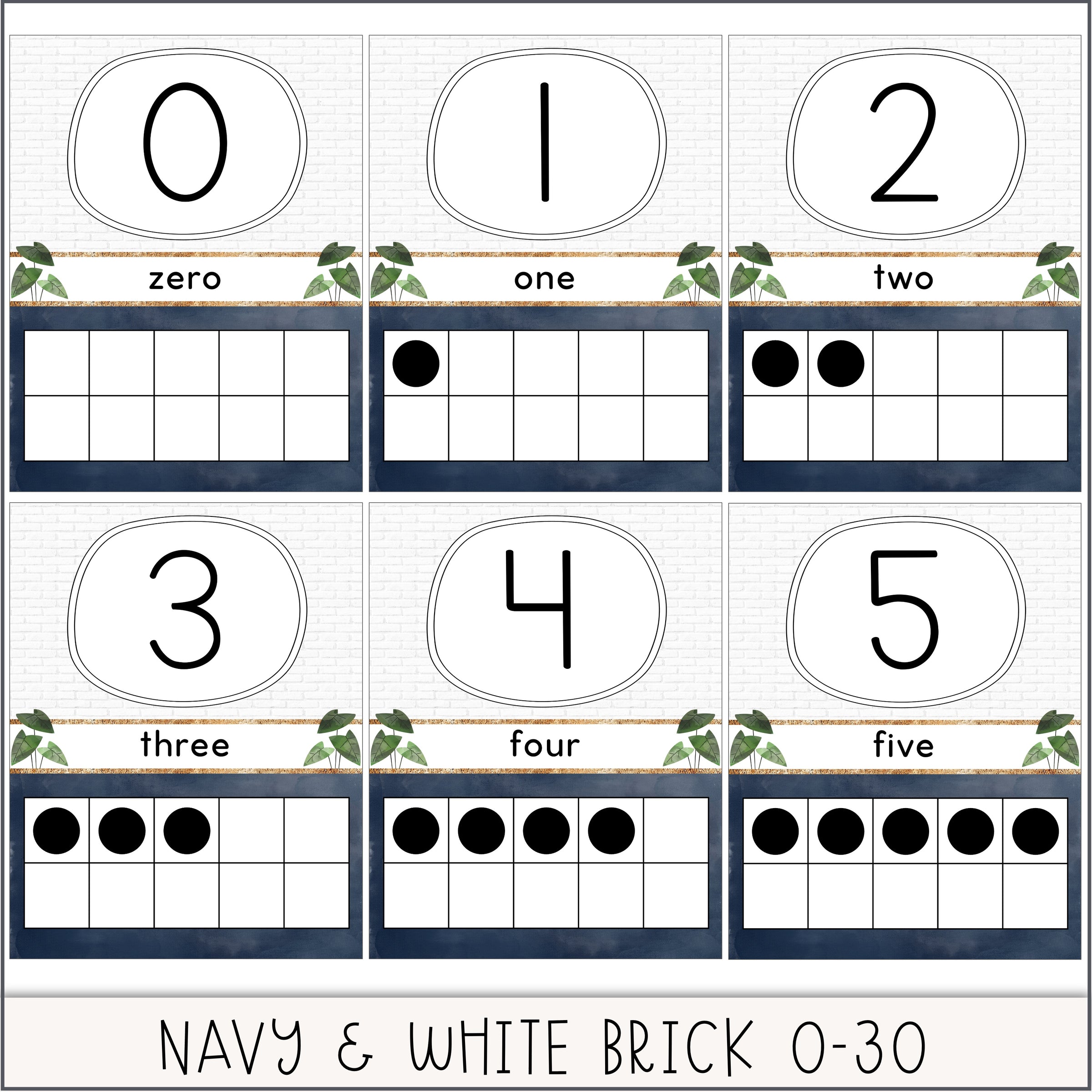 Modern Boho Number Posters – Heart of the Class