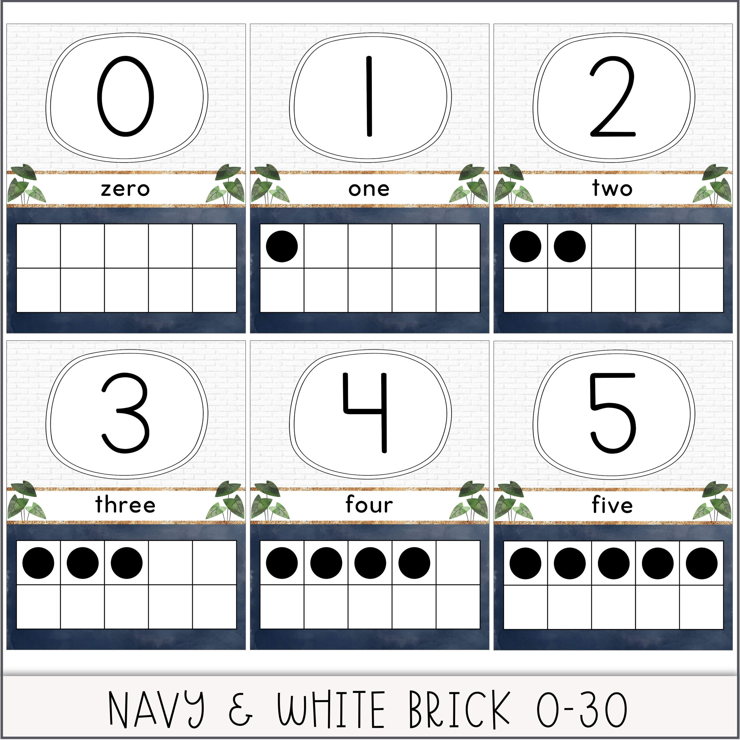 Modern Boho Number Posters – Heart of the Class