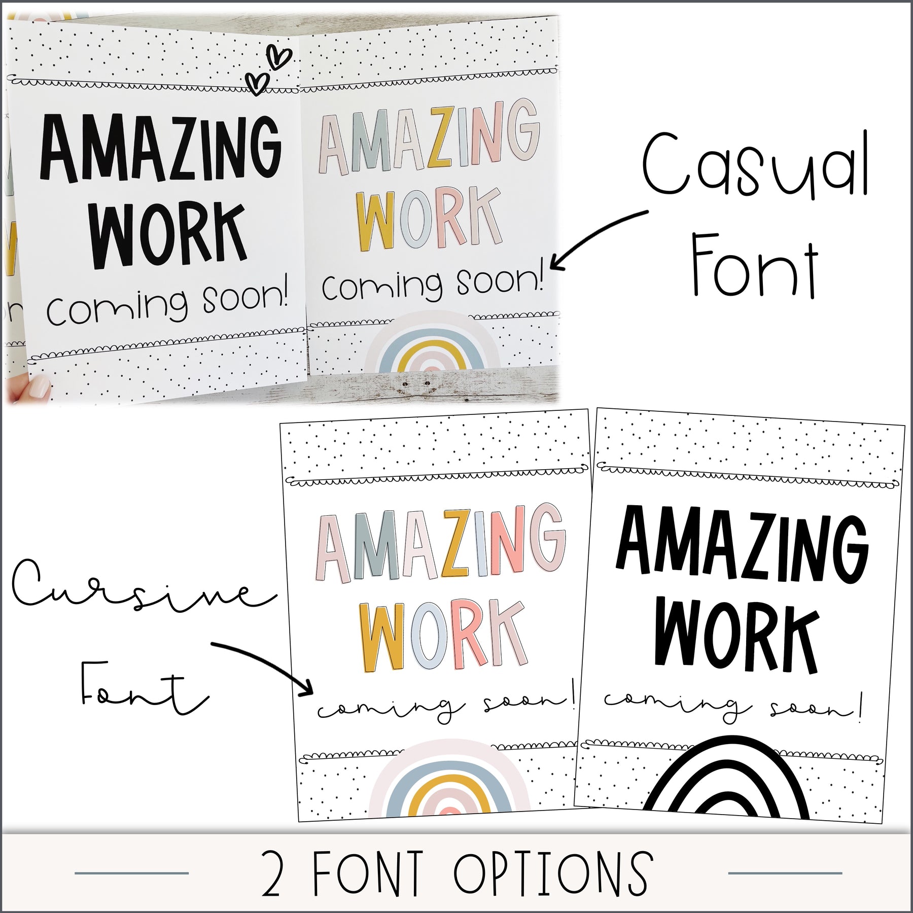 Boho Rainbow Amazing Work Coming Soon – Heart of the Class