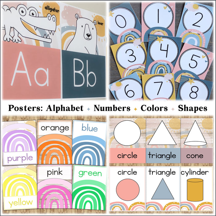Boho Rainbow Classroom Decor BUNDLE – Heart of the Class