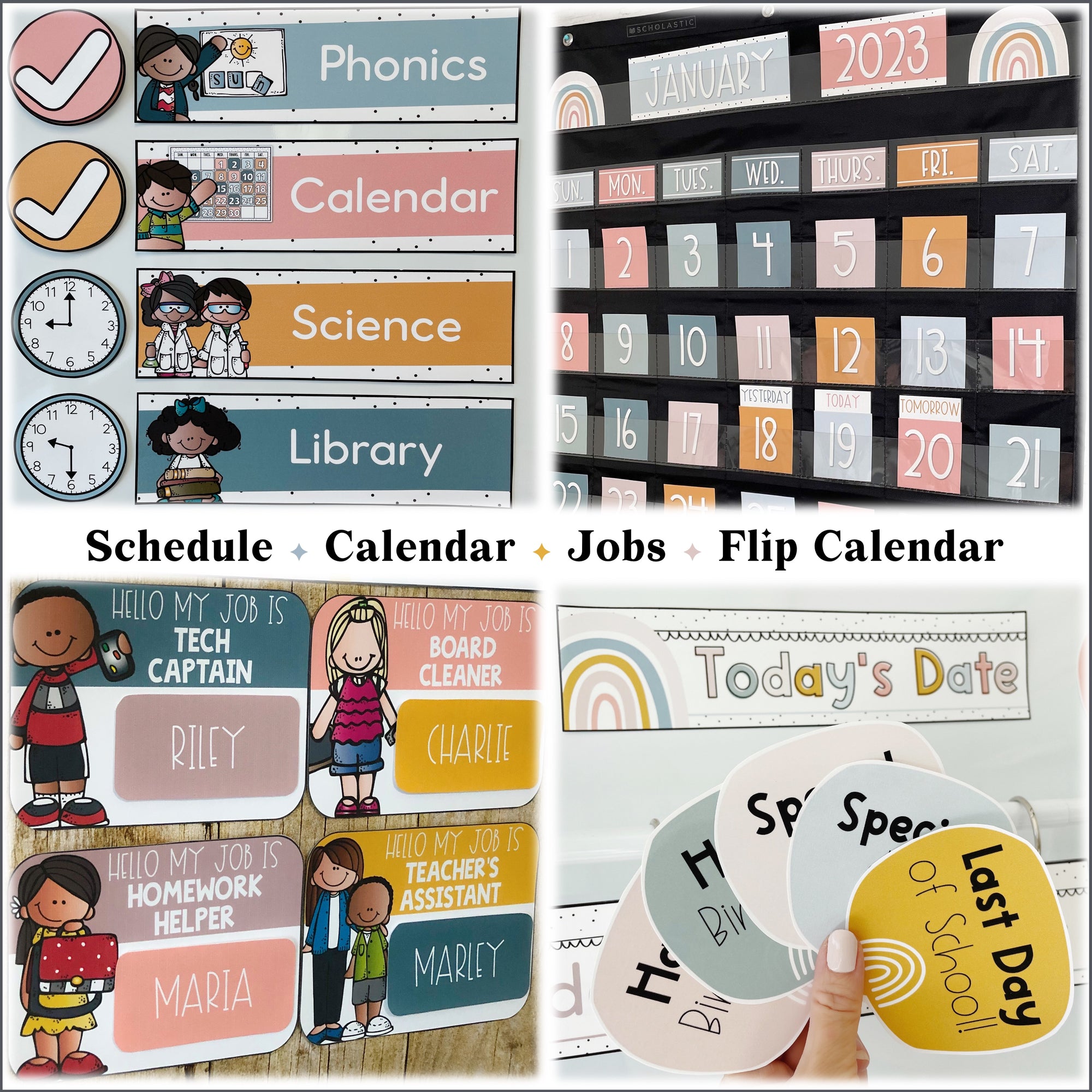 Boho Rainbow Classroom Decor BUNDLE – Heart of the Class