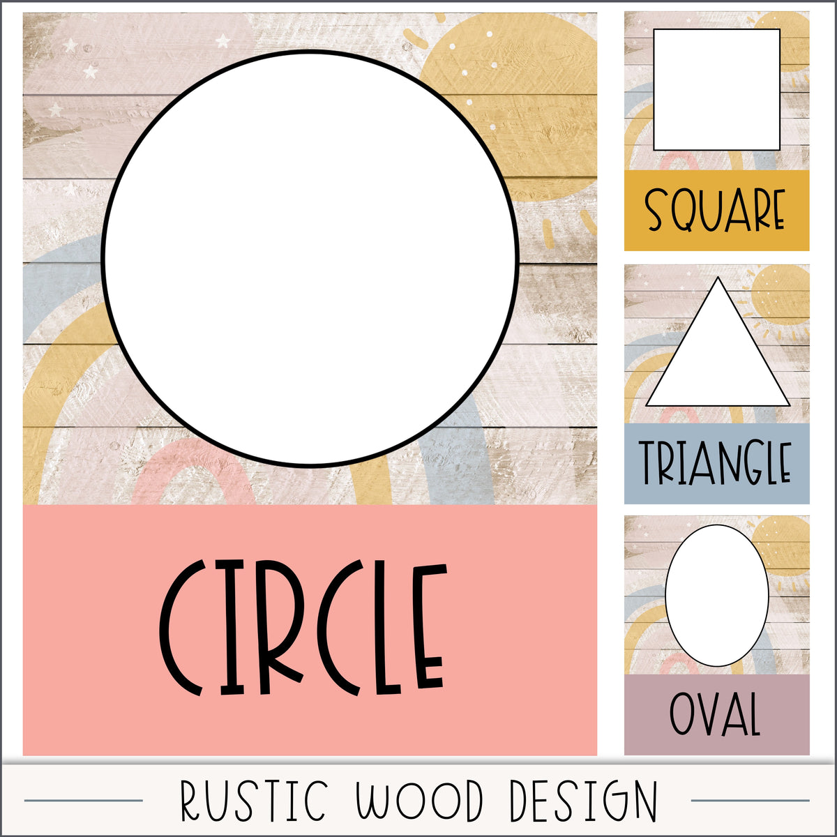 Boho Rainbow Shape Posters – Heart of the Class