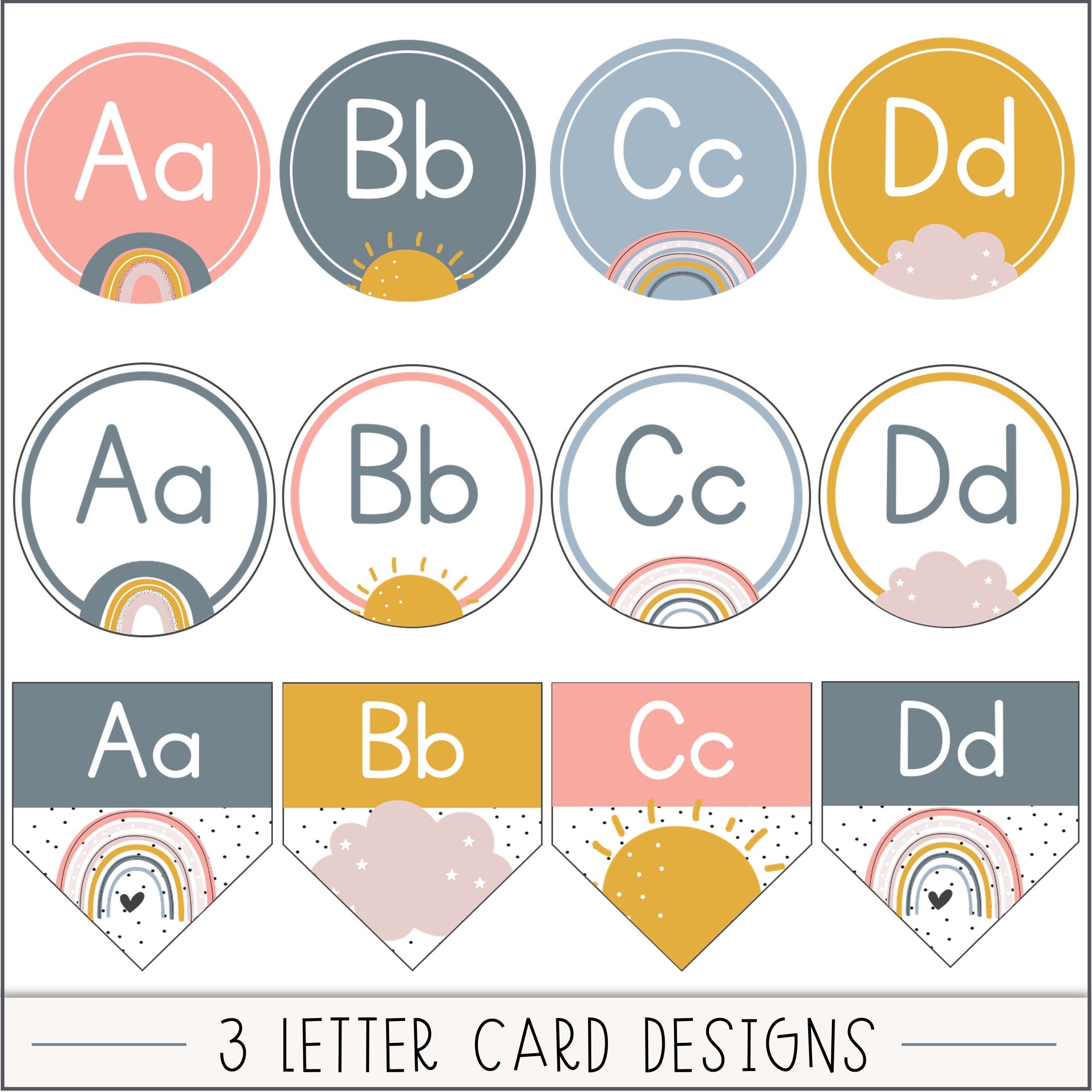 Boho Rainbow Classroom Word Wall – Heart of the Class