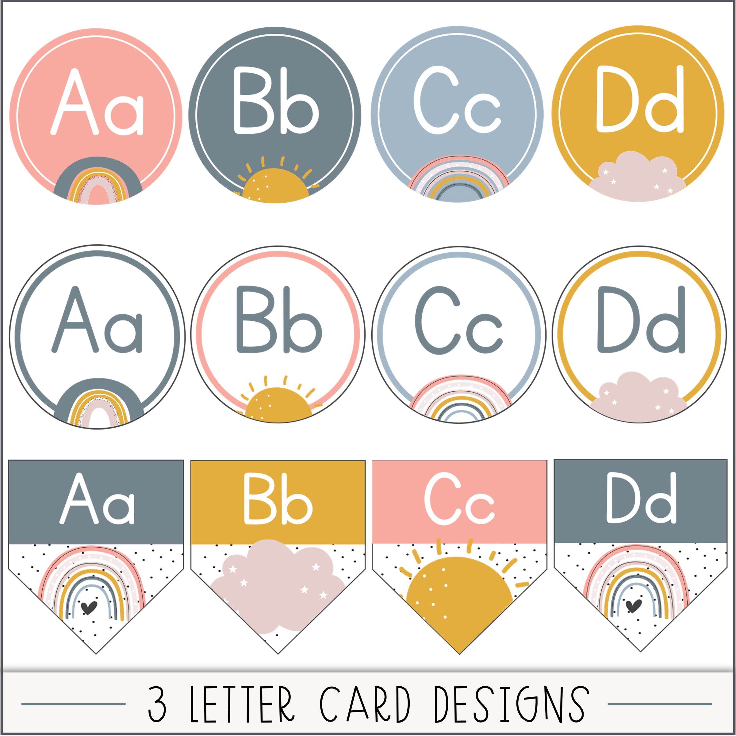 Boho Rainbow Classroom Word Wall – Heart of the Class