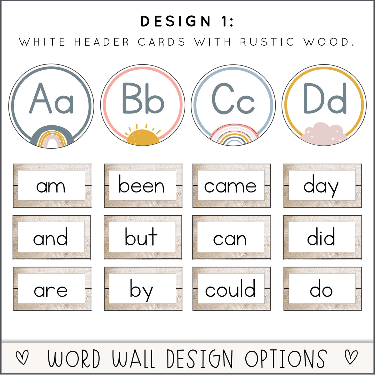 Boho Rainbow Classroom Word Wall – Heart of the Class