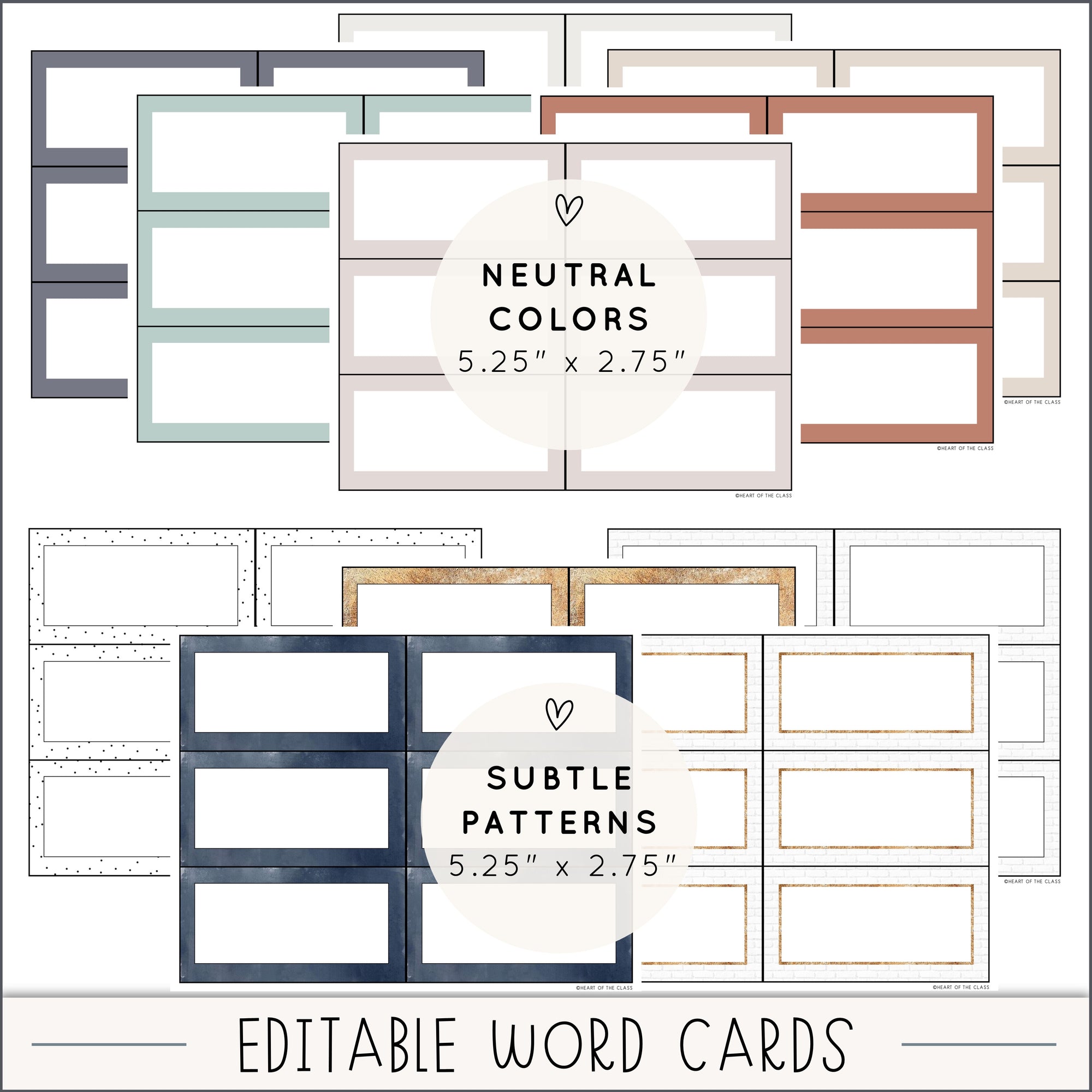 Modern Boho Classroom Word Wall – Heart of the Class