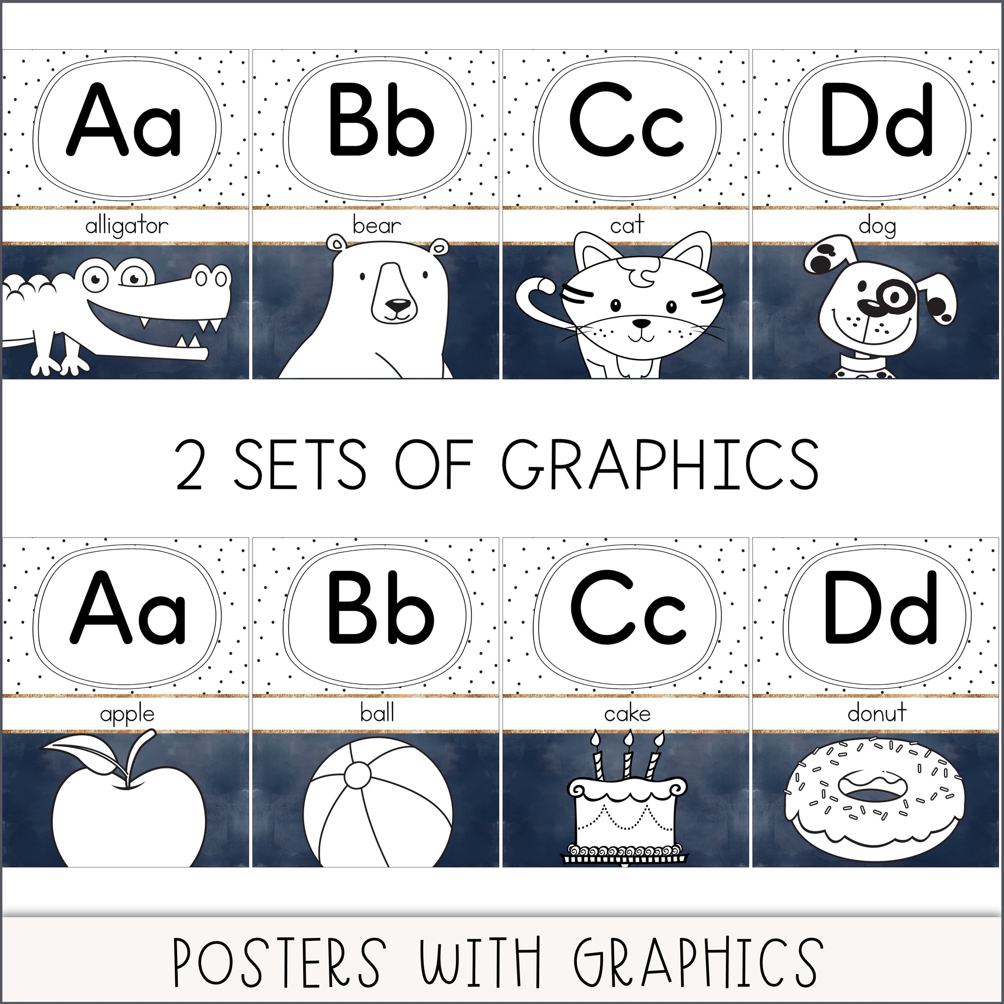 Modern Boho Alphabet Posters – Heart of the Class