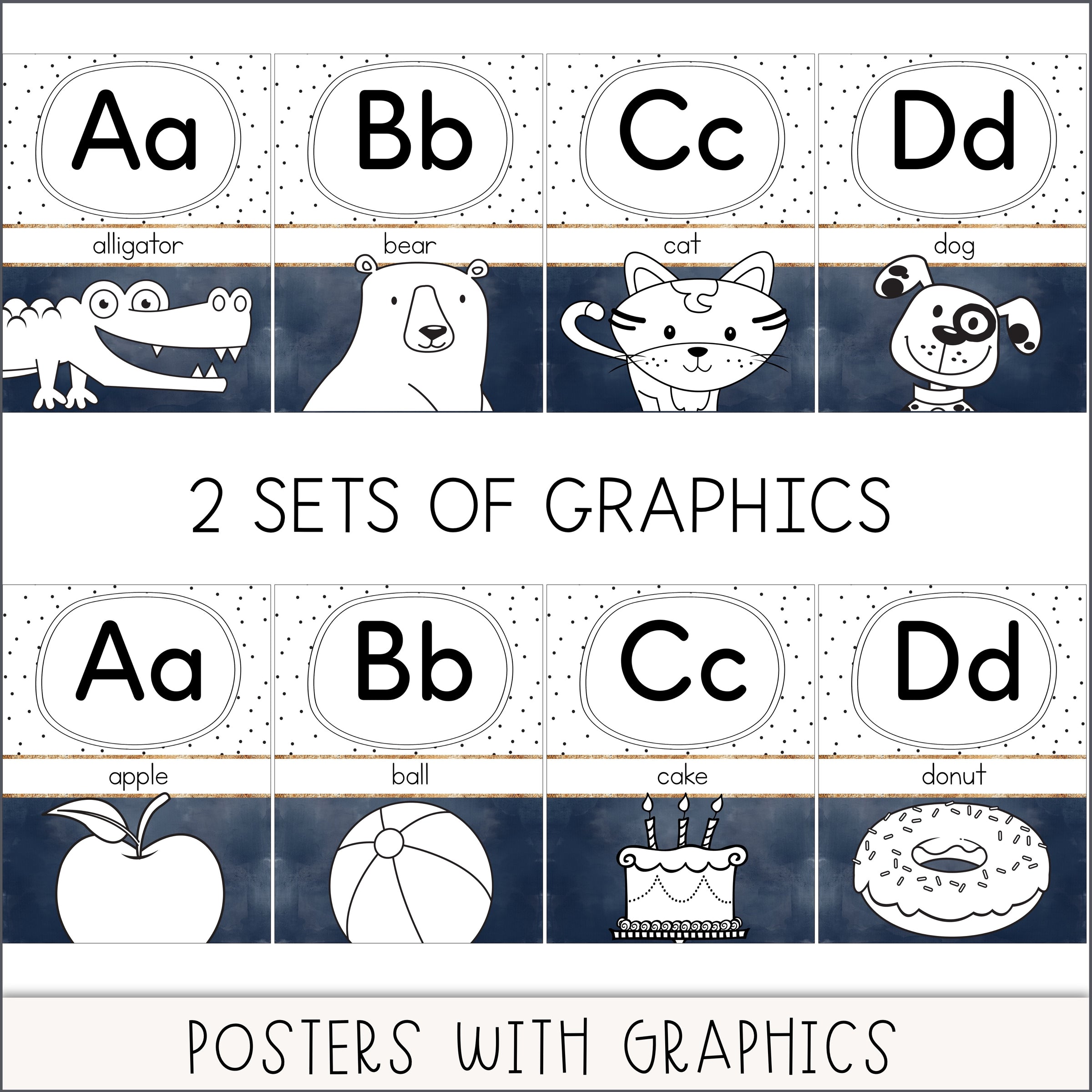 Modern Boho Alphabet Posters – Heart of the Class