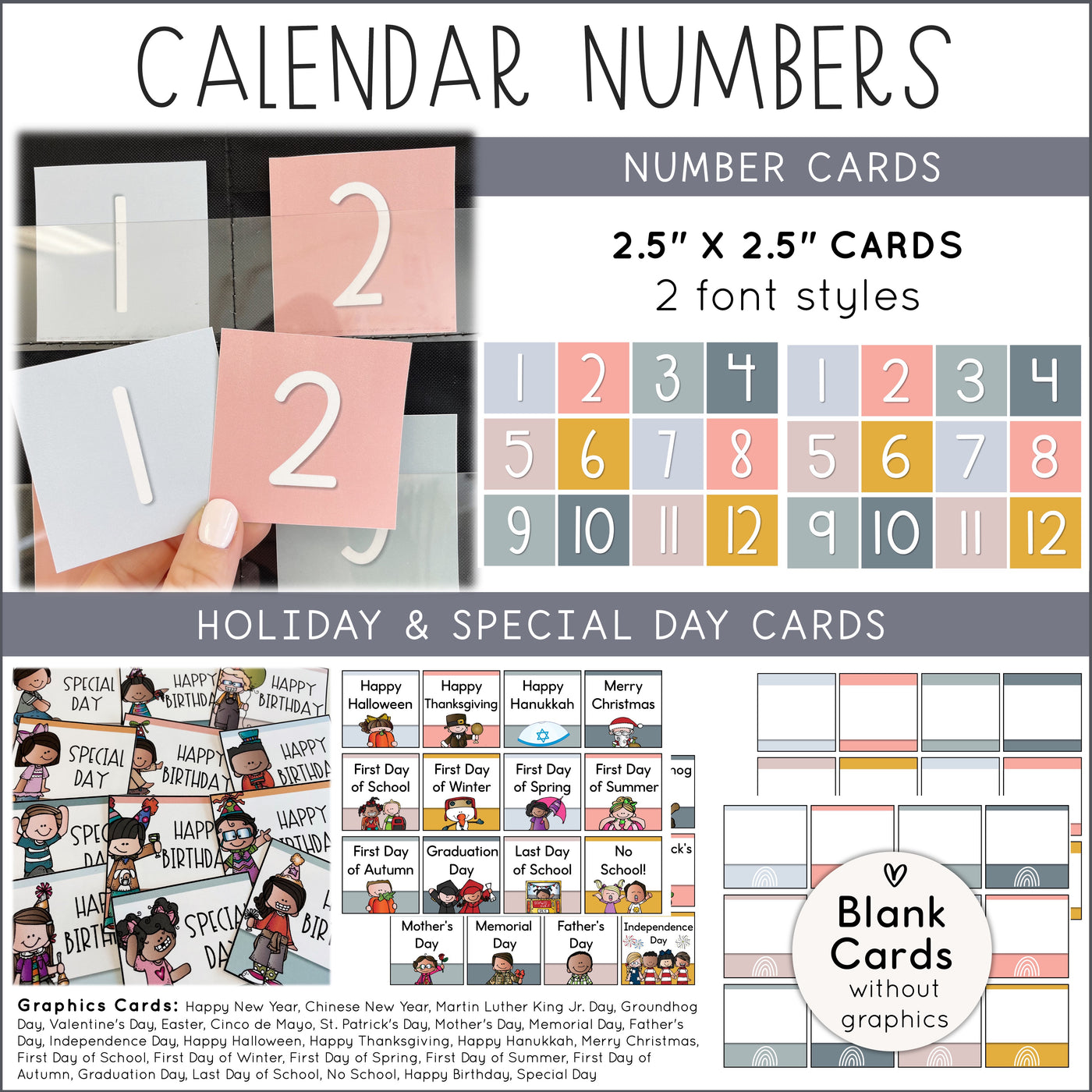 Boho Rainbow Classroom Calendar – Heart of the Class