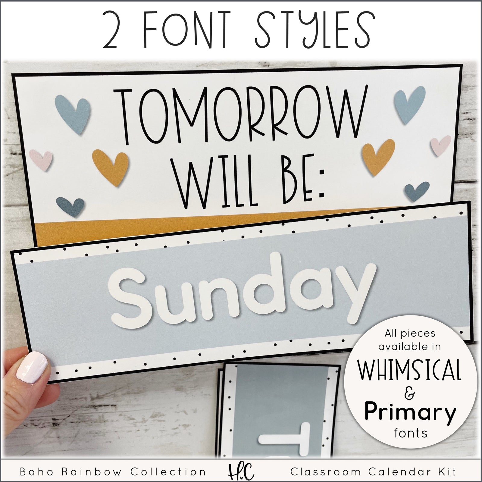 Boho Rainbow Classroom Calendar – Heart of the Class