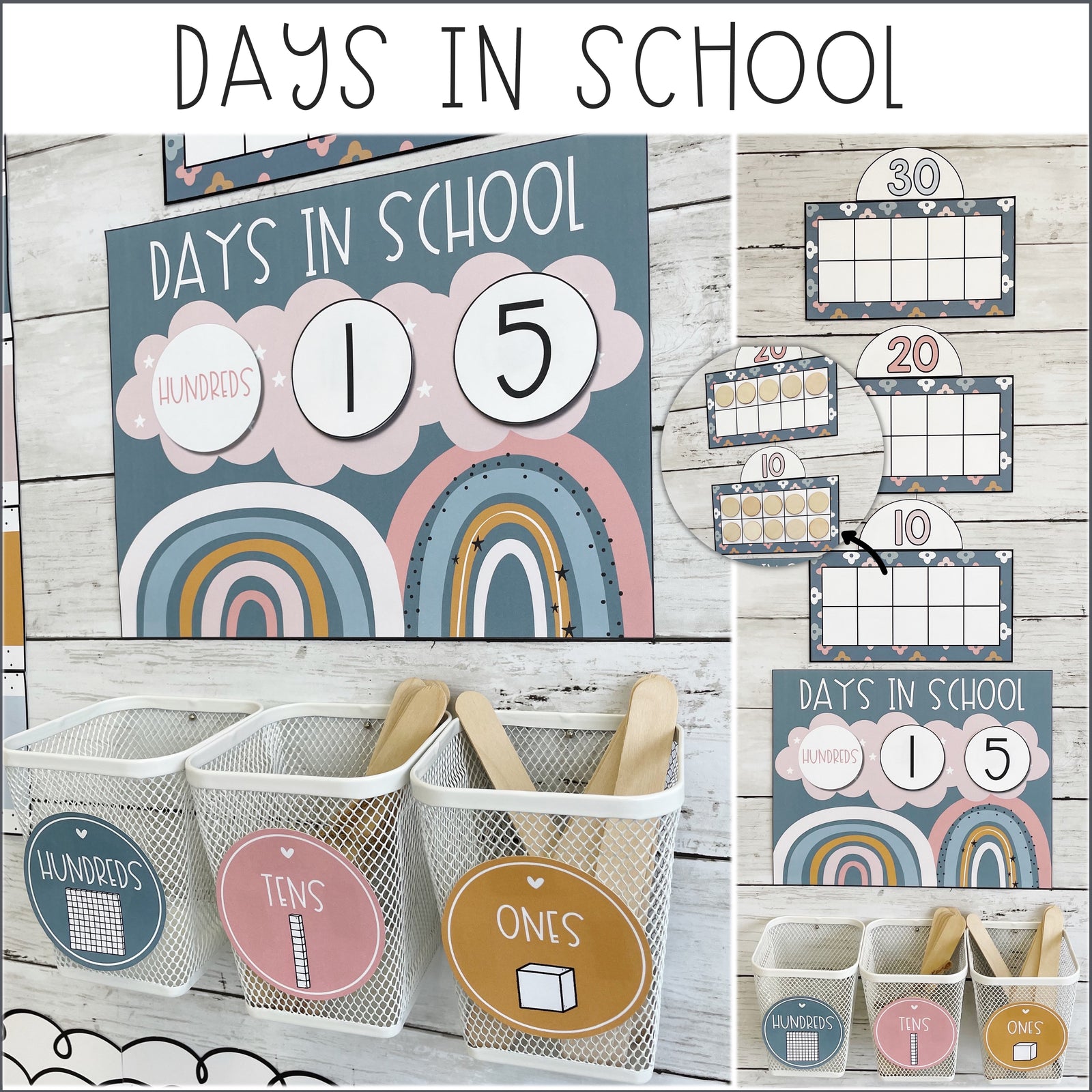 Boho Rainbow Classroom Calendar – Heart of the Class