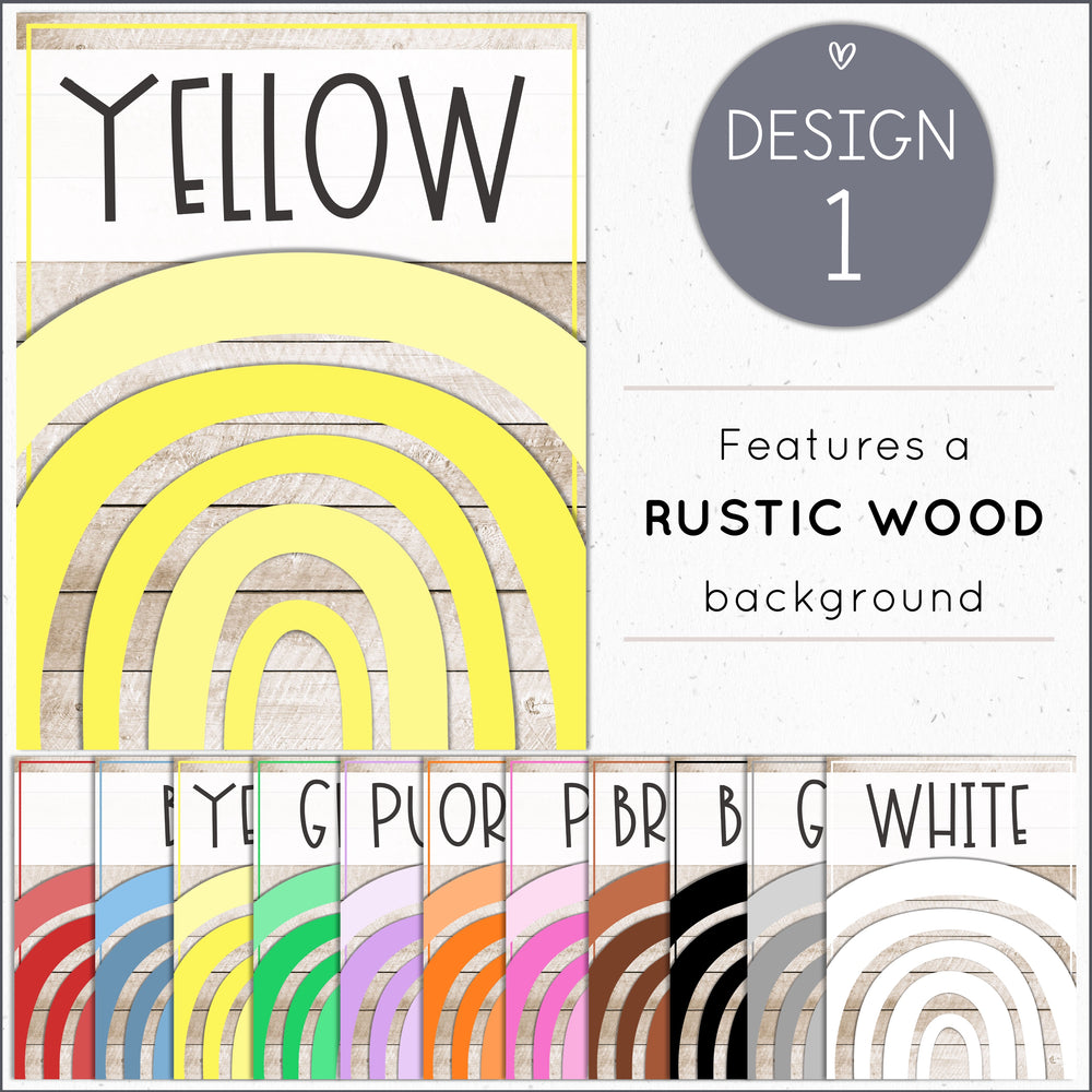 Boho Rainbow Color Posters – Heart of the Class